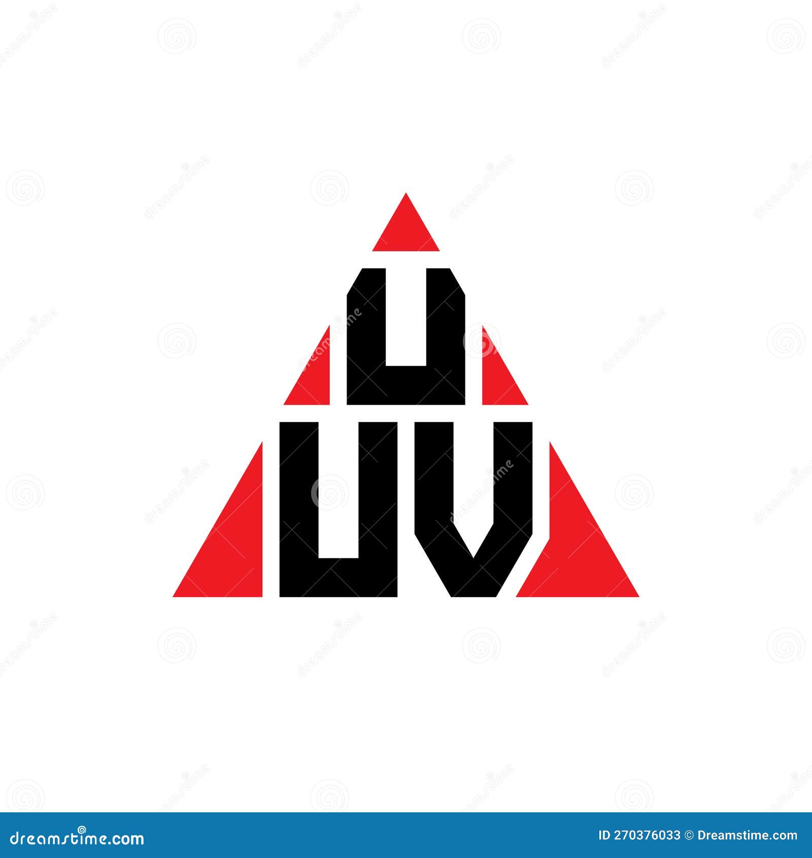 UUV Triangle Letter Logo Design with Triangle Shape. UUV Triangle Logo ...