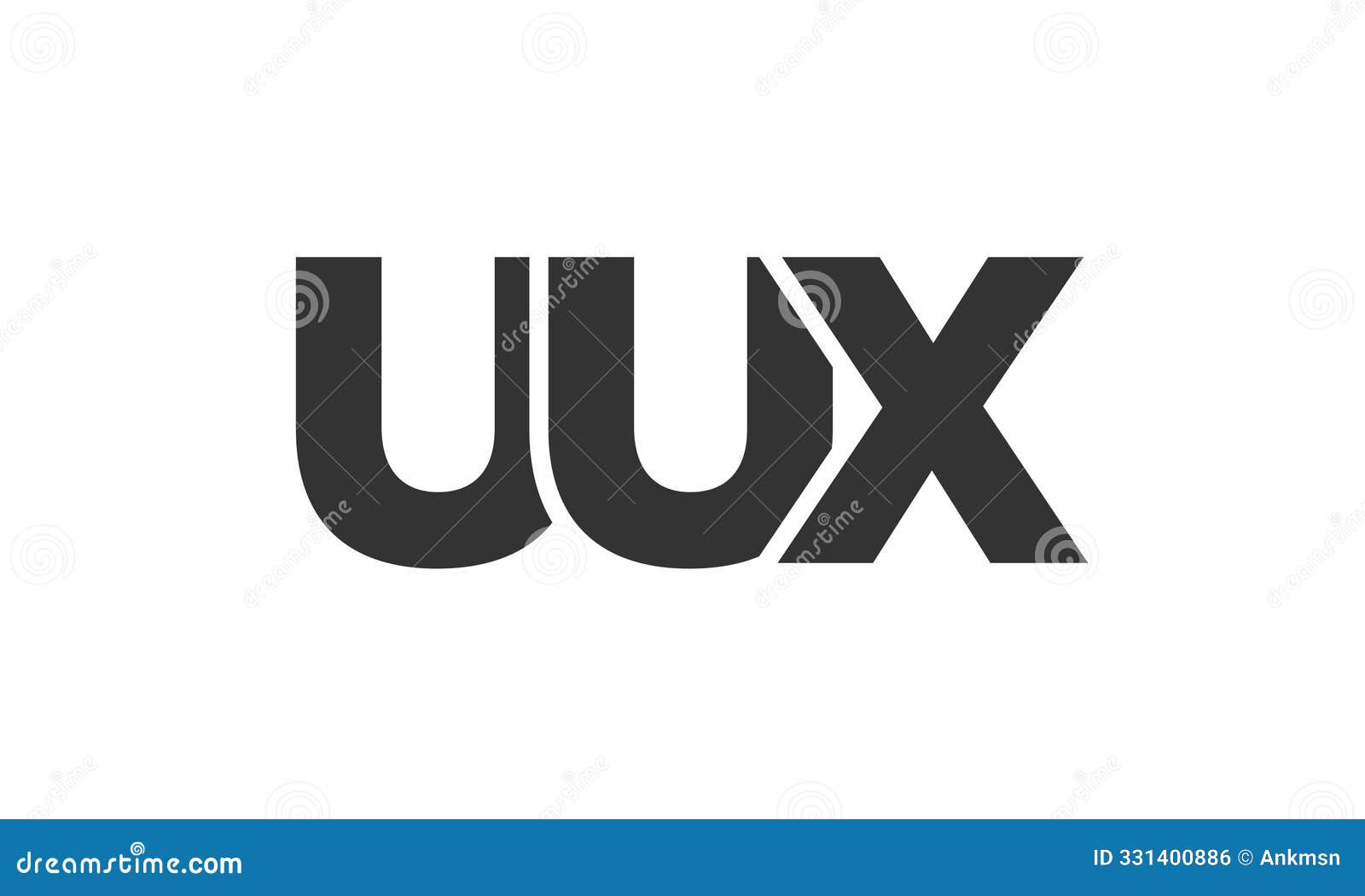 UUX Logo Design Template with Strong and Modern Bold Text. Initial ...