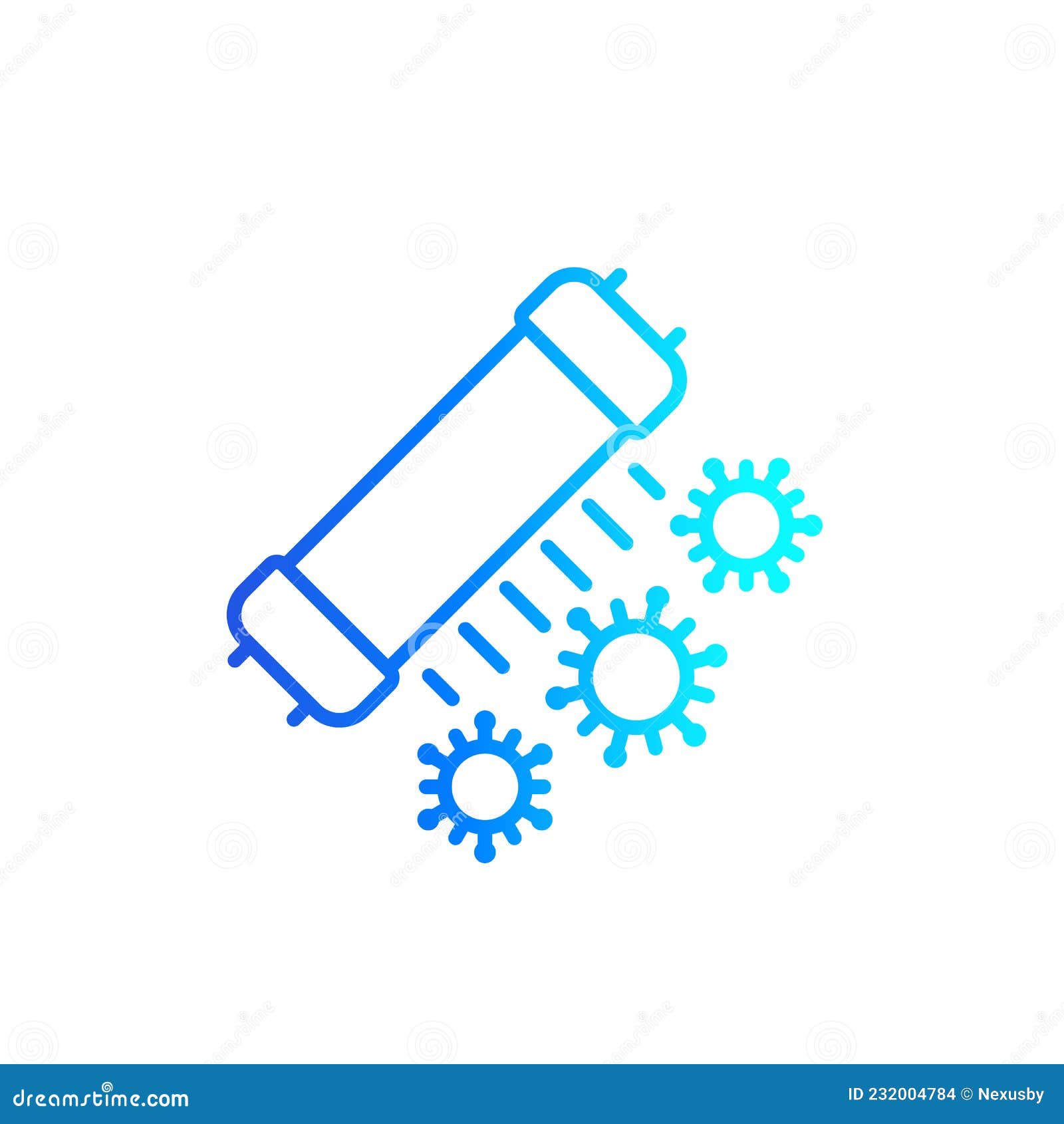UV-C Lamp for Disinfection Line Icon, Vector Stock Vector ...