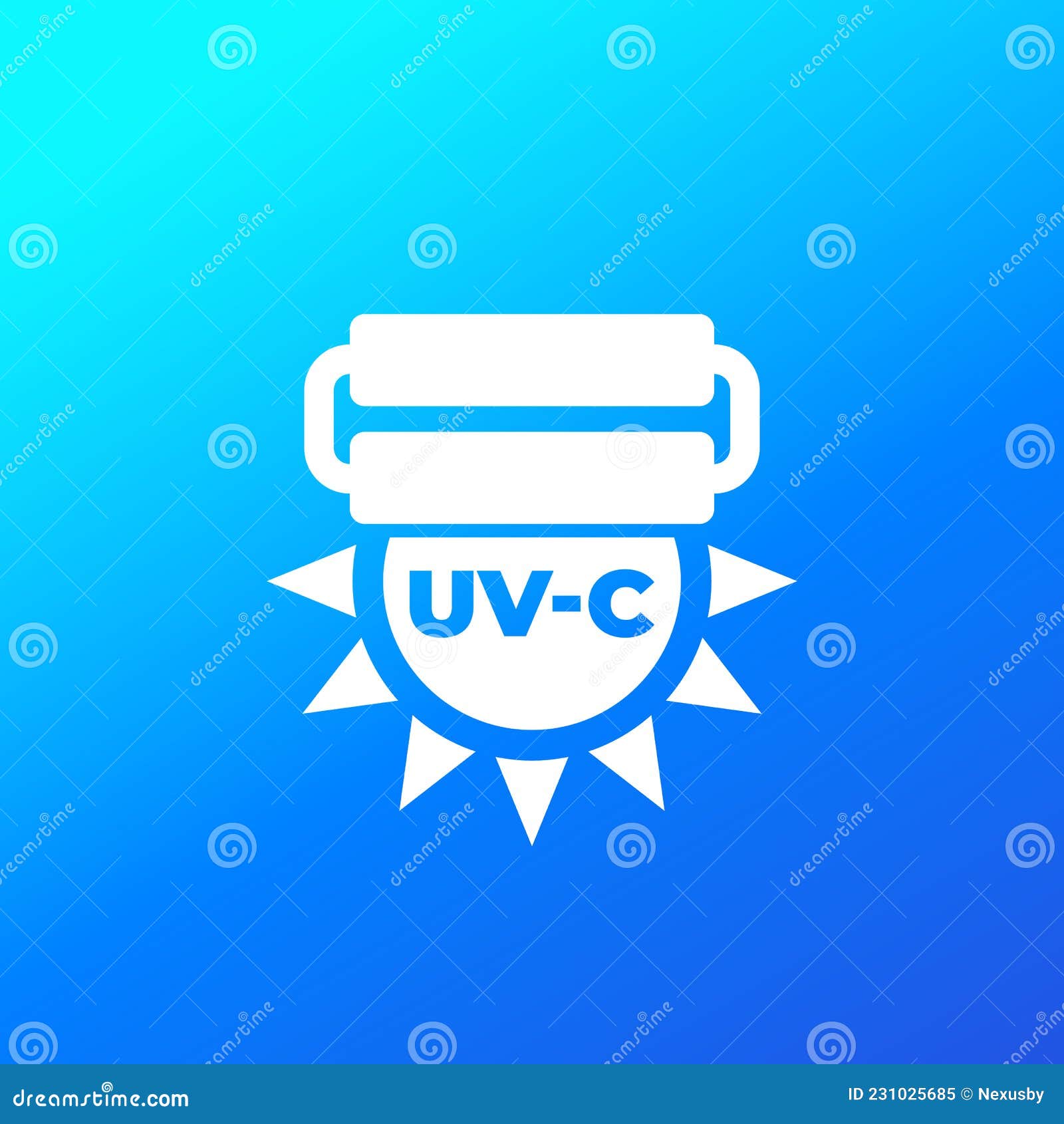 UV-C Light Disinfection Icon, Vector Stock Vector - Illustration of ...