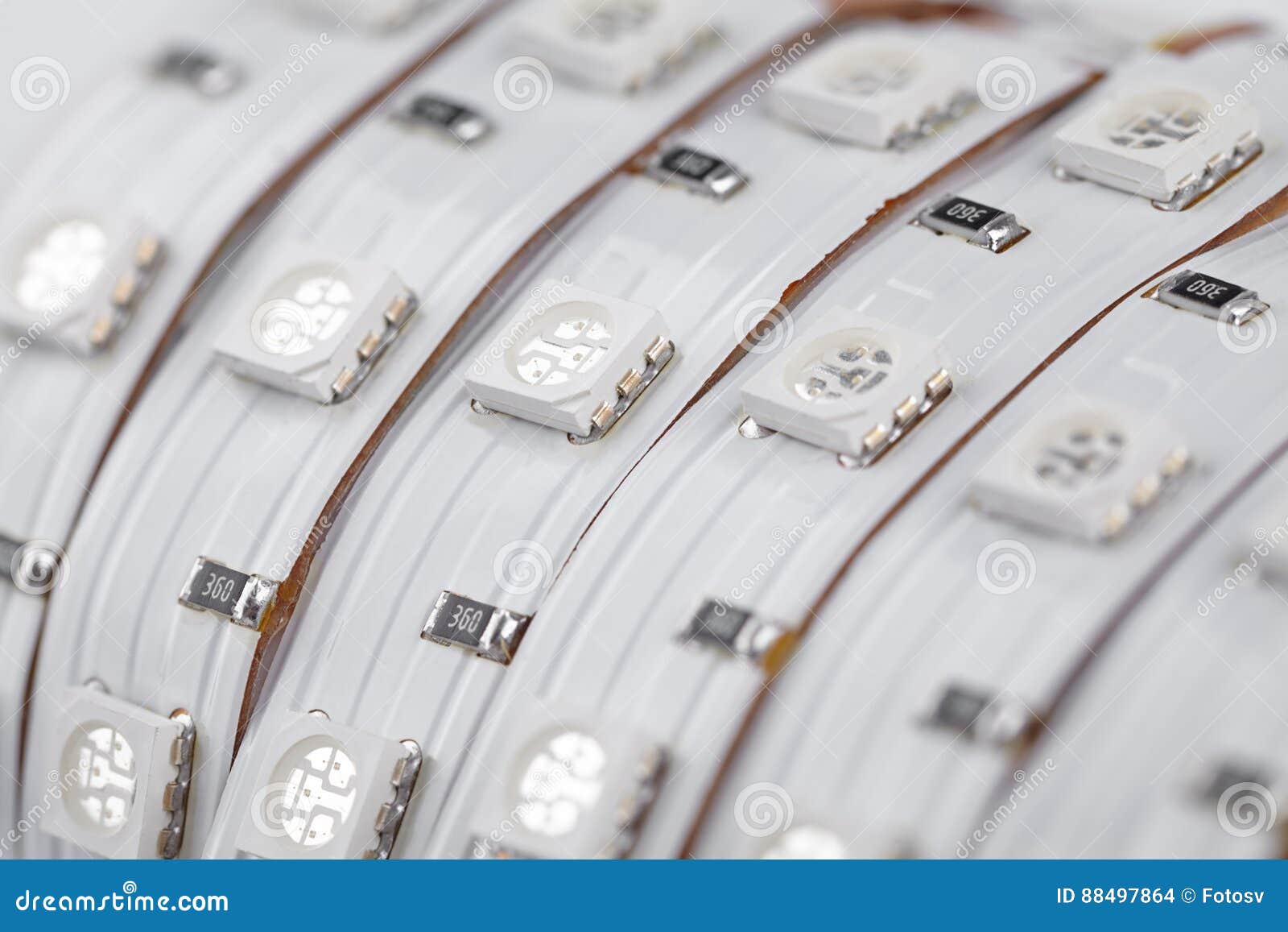 UV diode strip closeup stock photo. Image of strip, electronic - 88497864