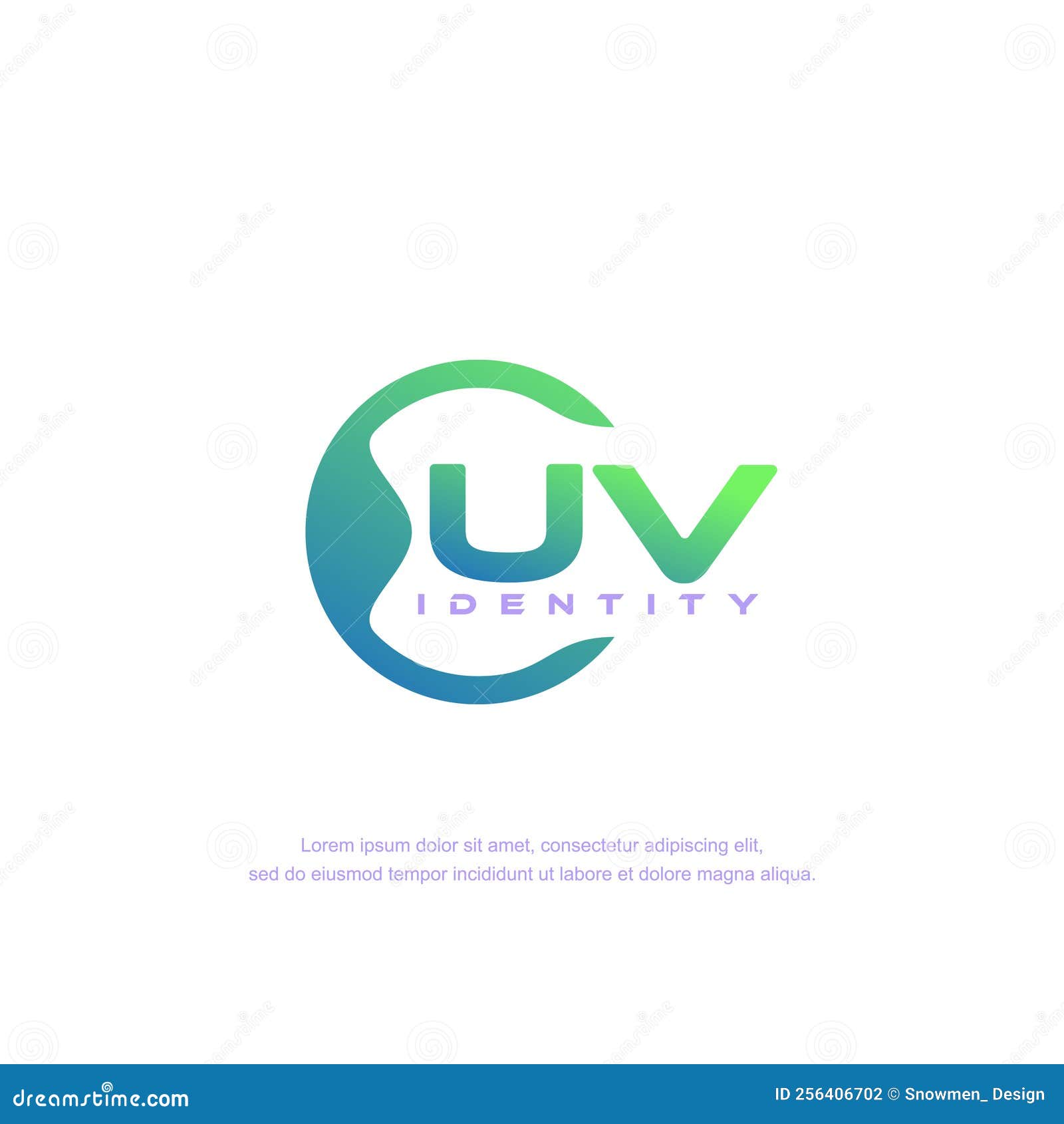 UV Initial Letter Circular Line Logo Template Vector with Gradient ...