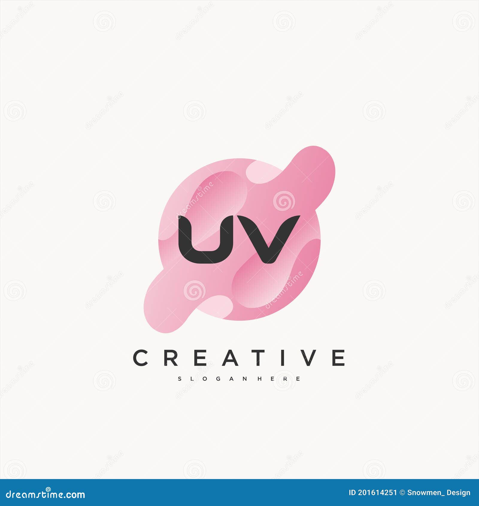 UV Initial Letter Colorful Logo Icon Design Template Elements Vector ...