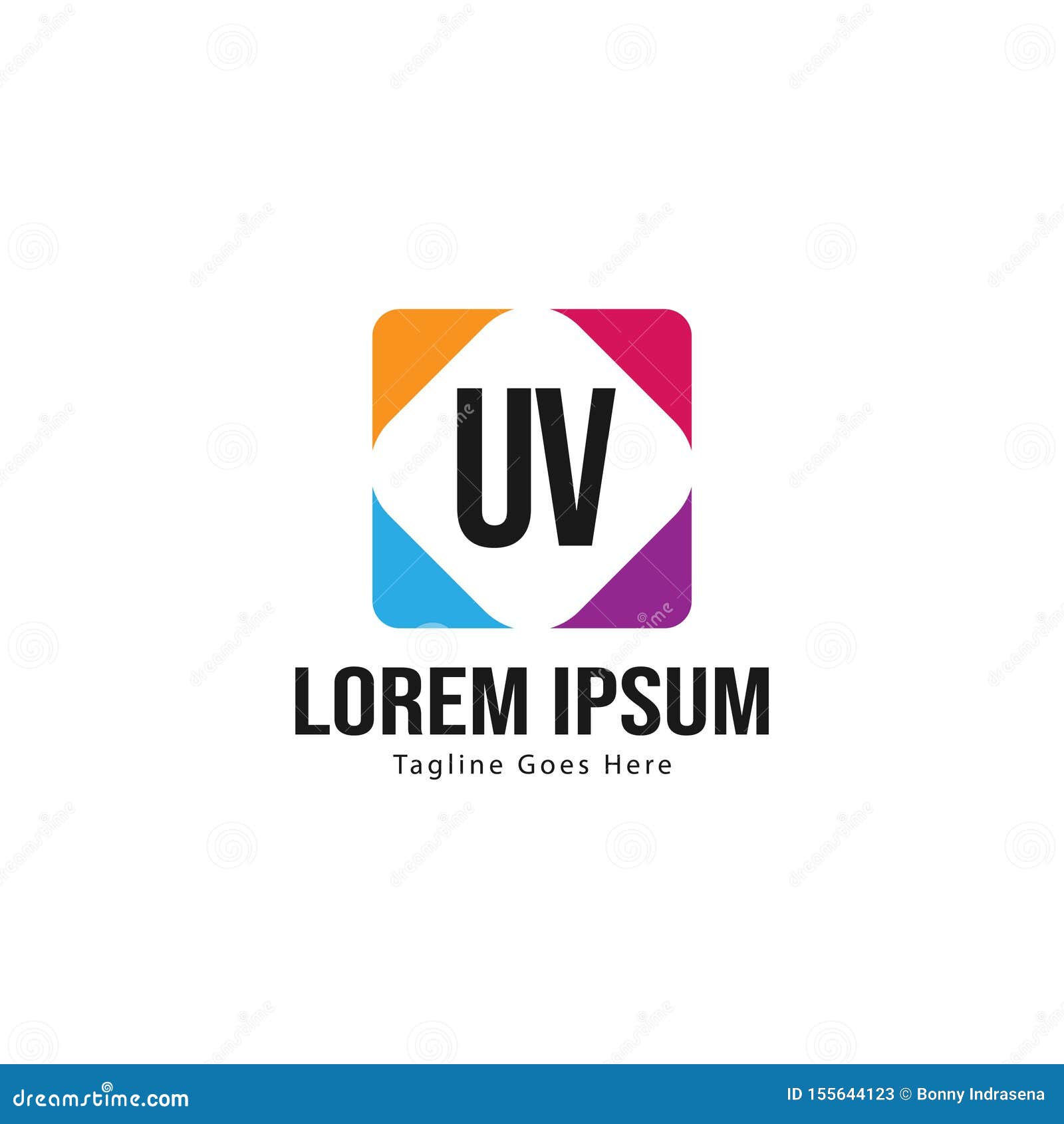 UV Letter Logo Design. Creative Modern UV Letters Icon Illustration ...
