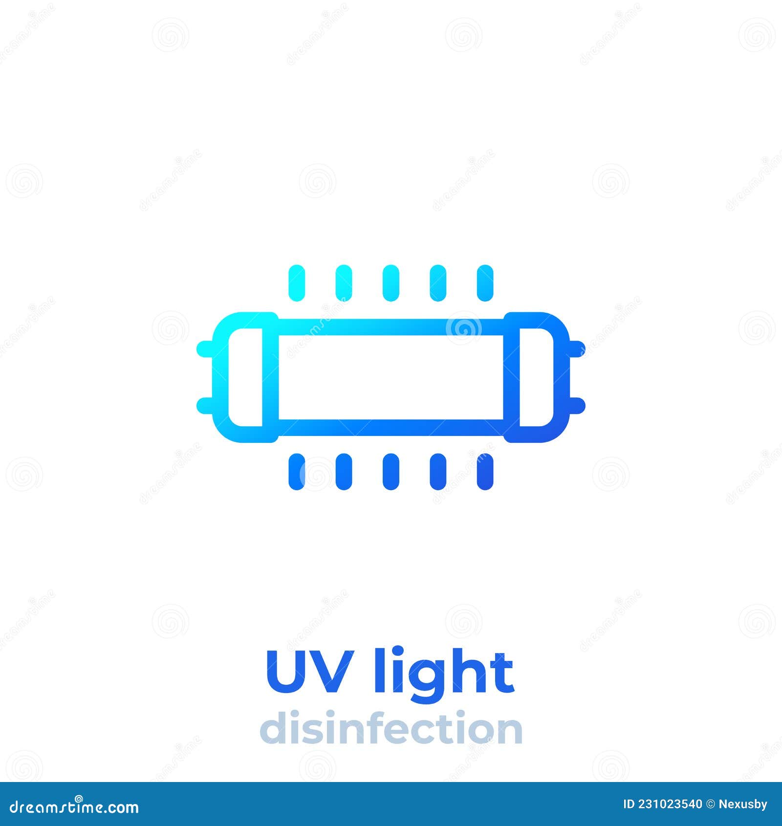 UV Light Disinfection Icon. Bactericidal UV Lamp. Medical Antimicrobial ...