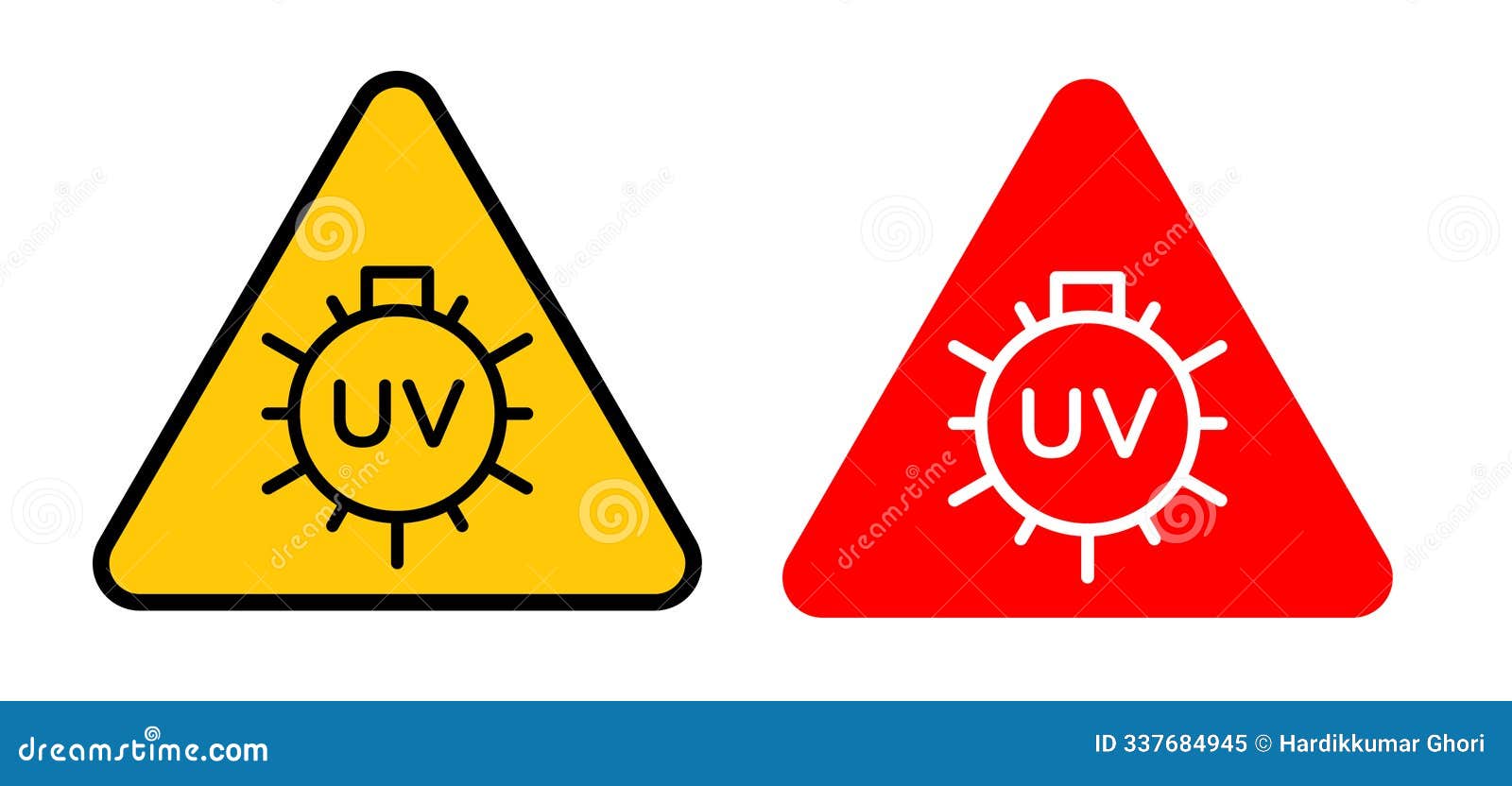 UV Light Do Not Look Sign. Ultraviolet Light Caution Sign Stock ...