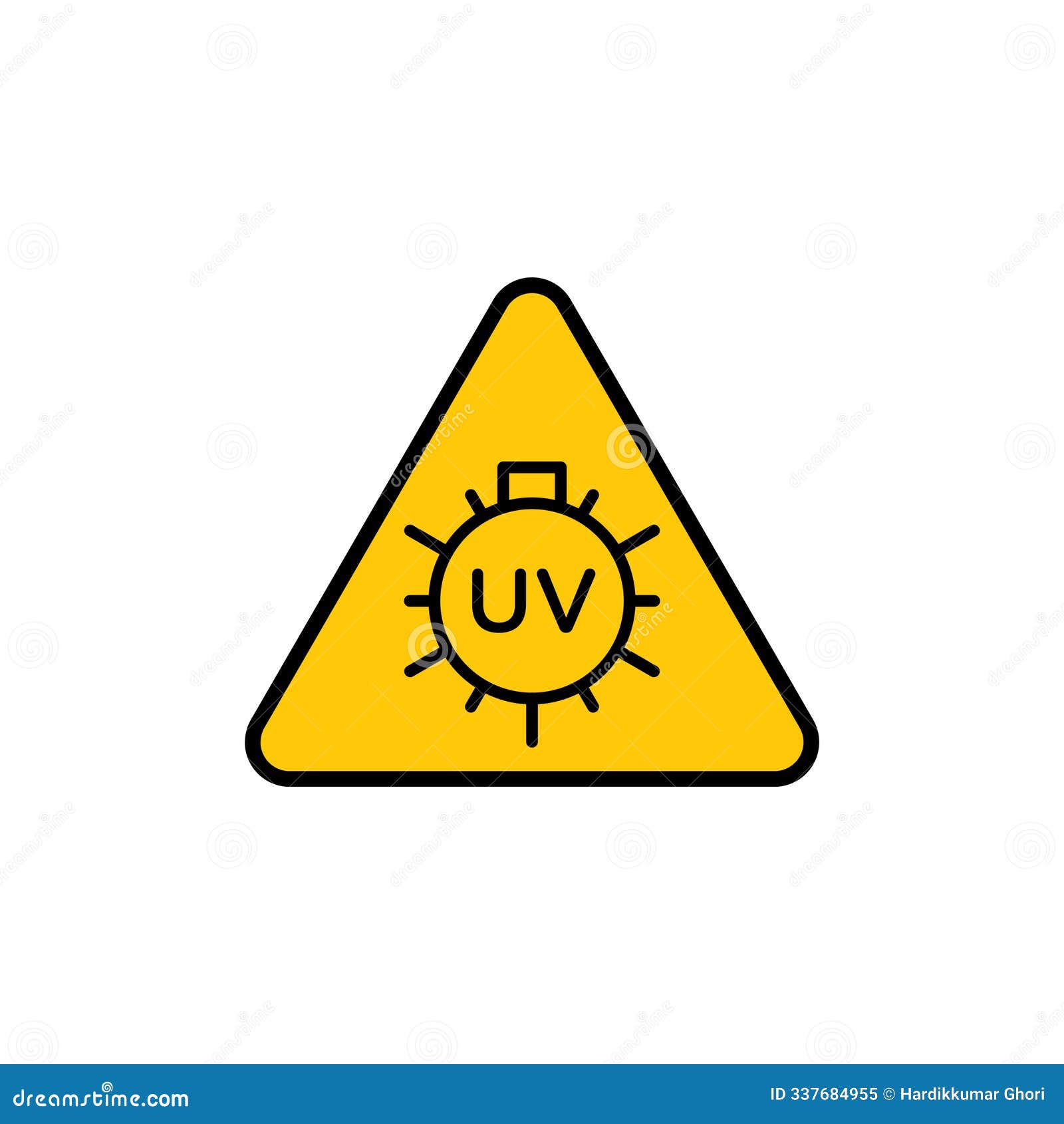 UV Light Do Not Look Sign. Ultraviolet Light Caution Sign Stock ...