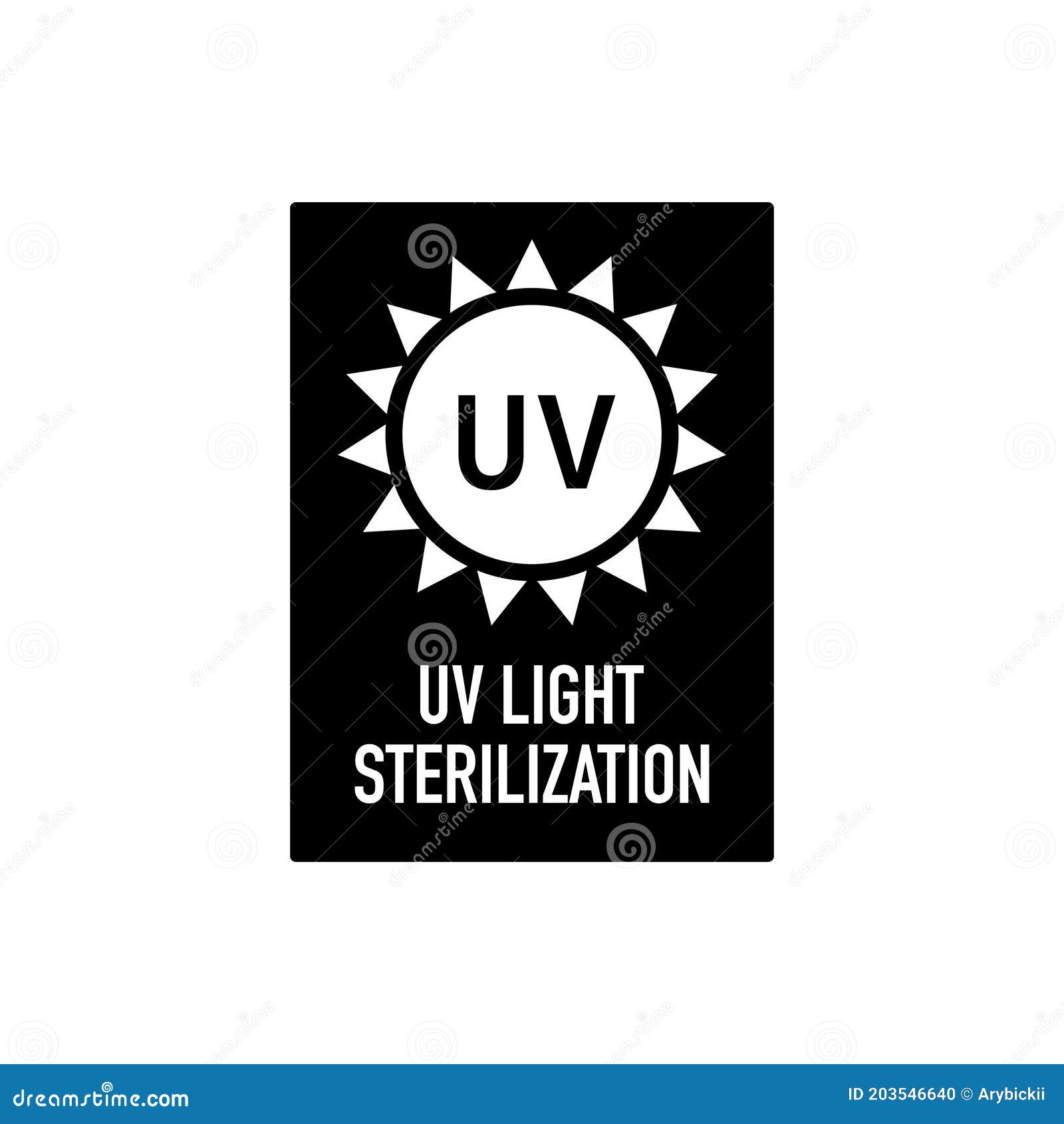 UV Light Sterilization Technology Sign Cartoon Vector | CartoonDealer ...