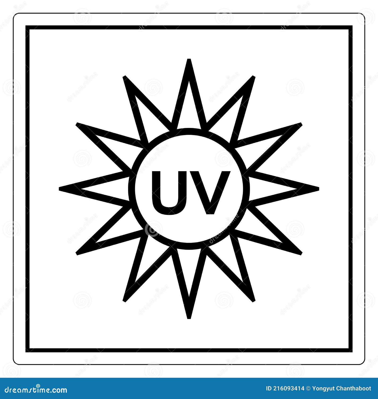 UV Light Symbol Sign, Vector Illustration, Isolate on White Background ...