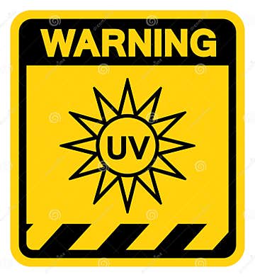 UV Light Warning Sign, Vector Illustration, Isolate on White Background ...