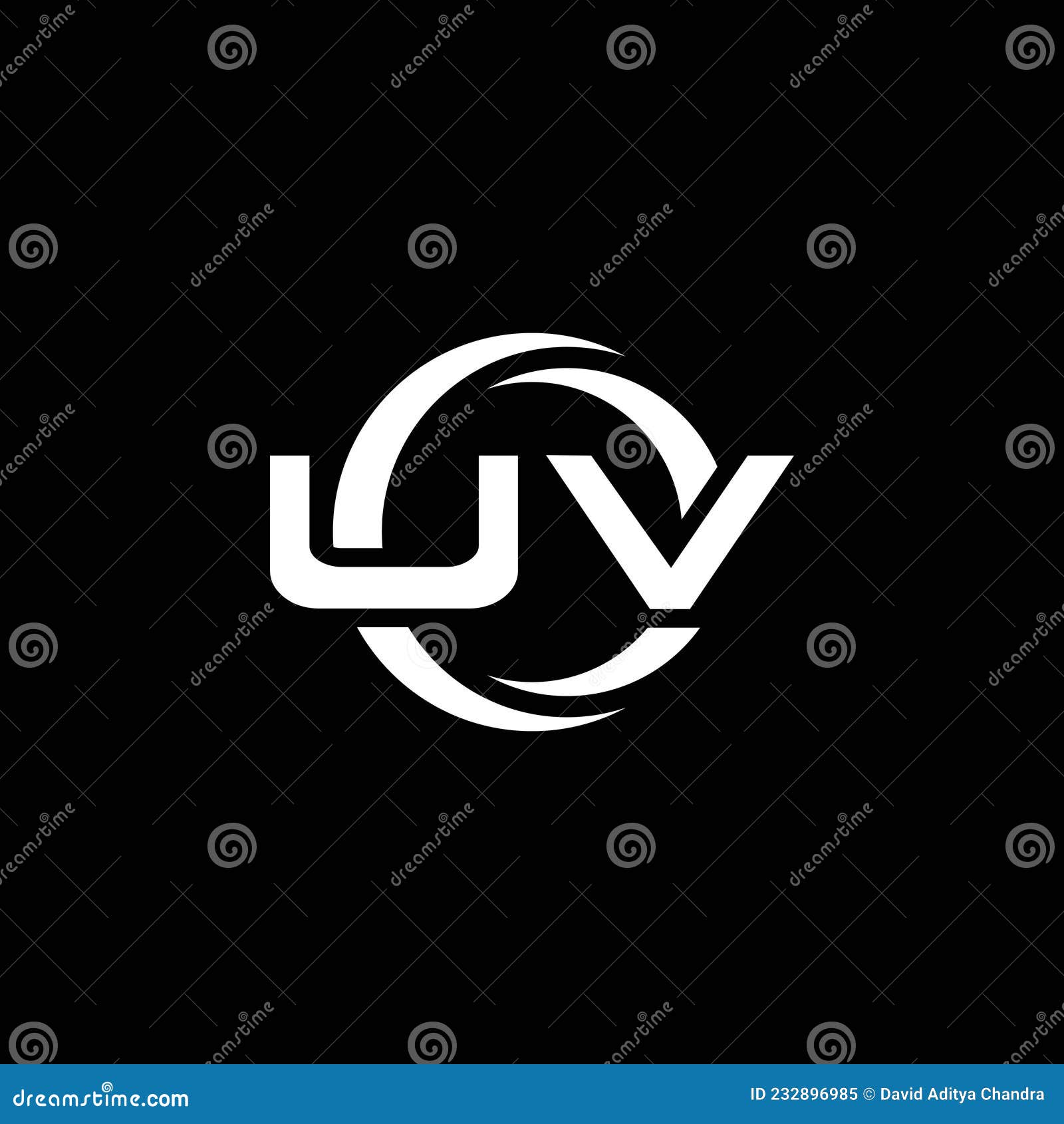 UV Logo Monogram Design Template Stock Vector - Illustration of graphic ...