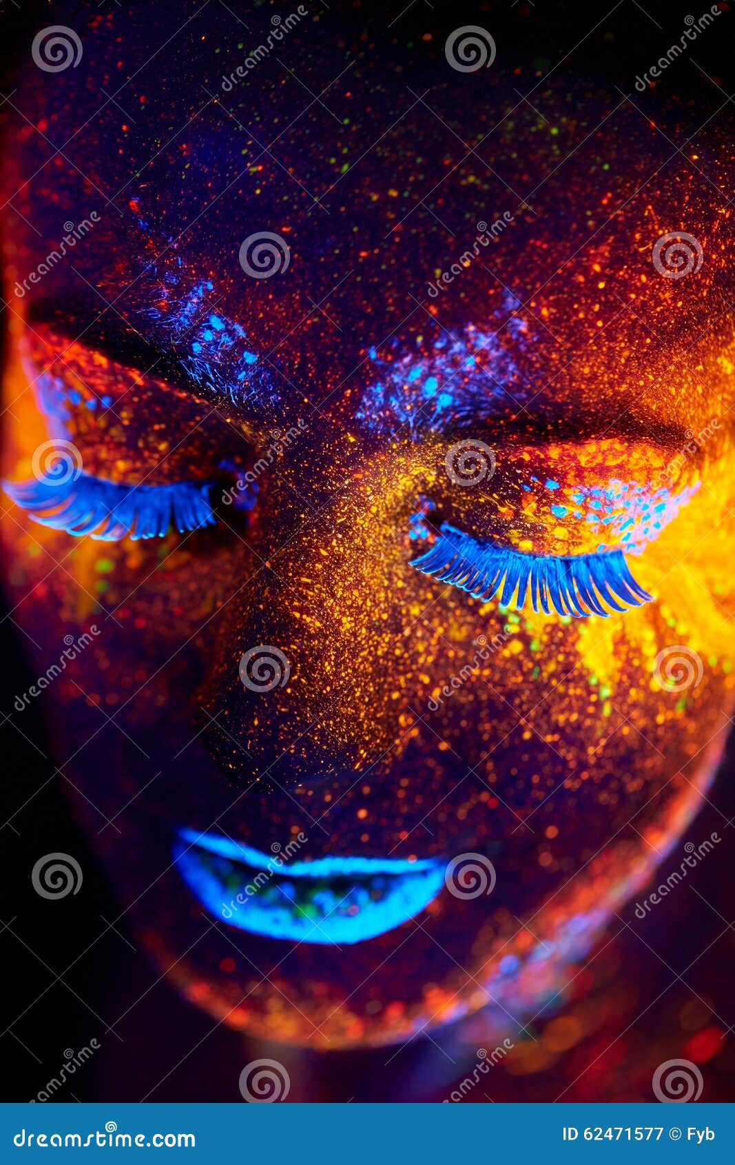 UV portrait stock image. Image of fluorescent, ultraviolet - 62471577