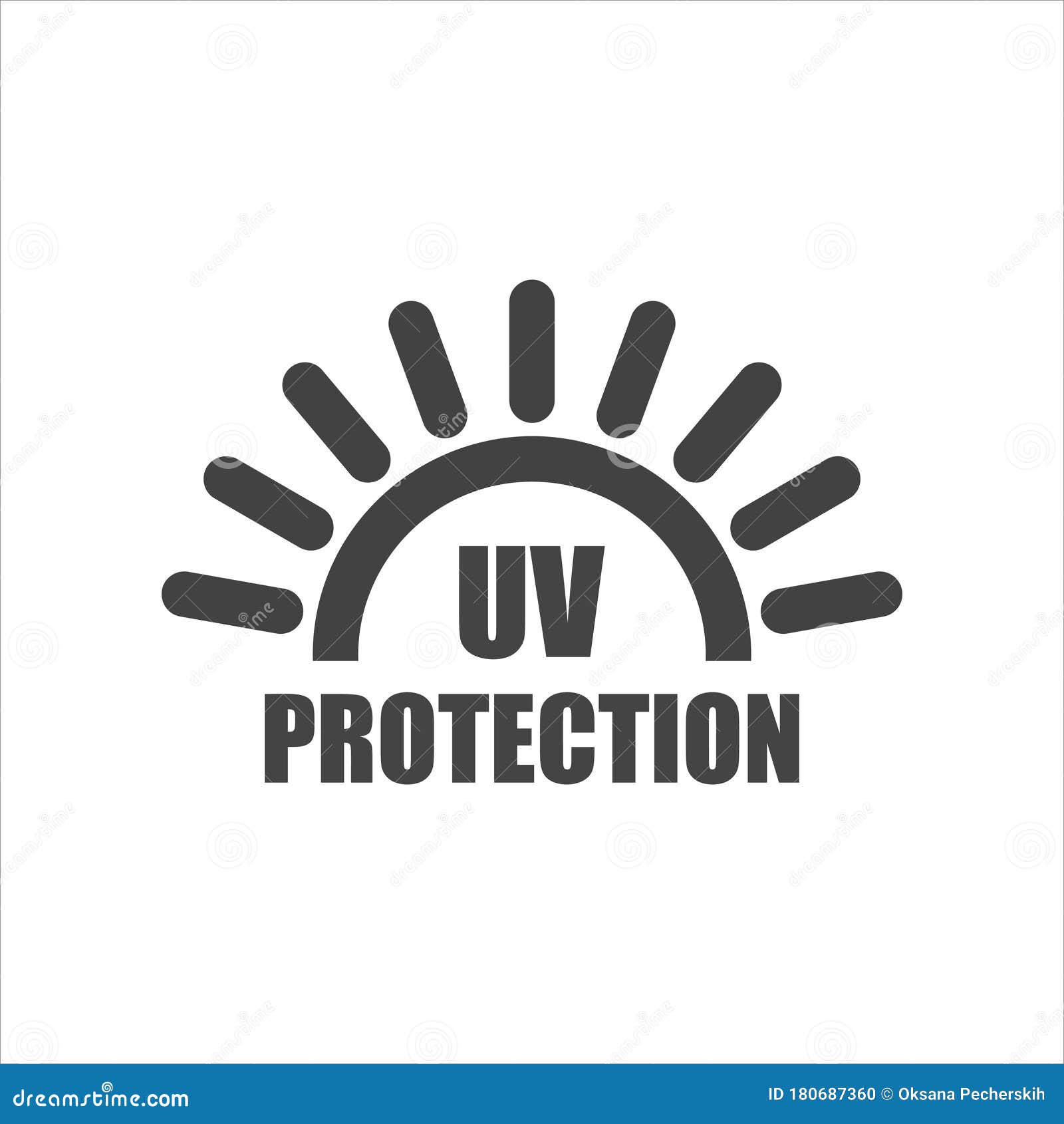 UV Protection Vector Icon on White Isolated Background Stock Vector ...