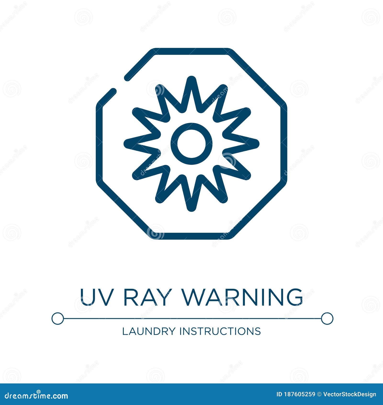 Uv Ray Warning Icon. Linear Vector Illustration from Universal Warning ...