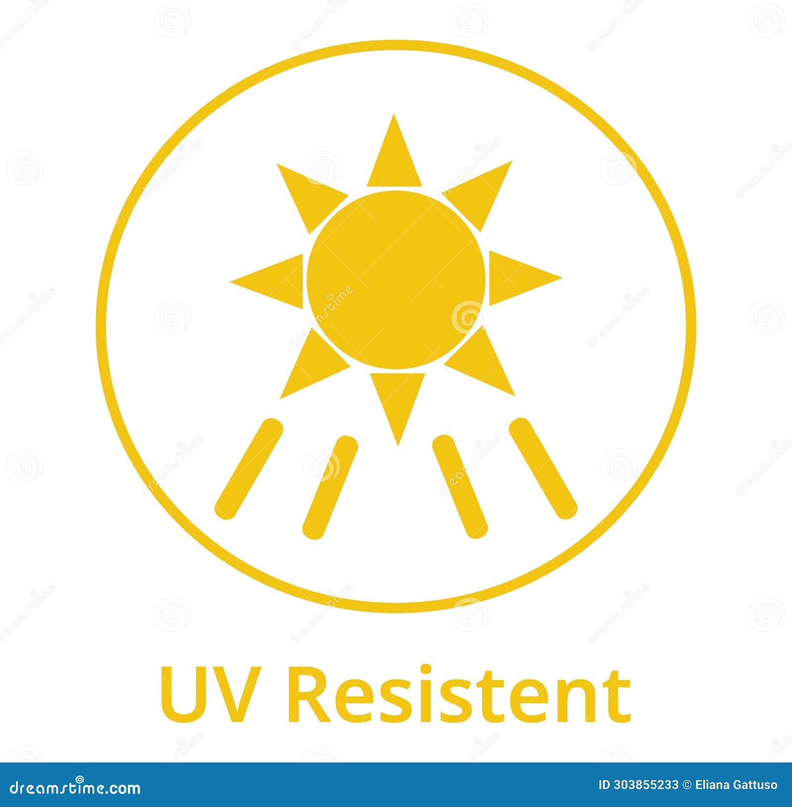 UV Resistent Symbol stock vector. Illustration of resistant - 303855233