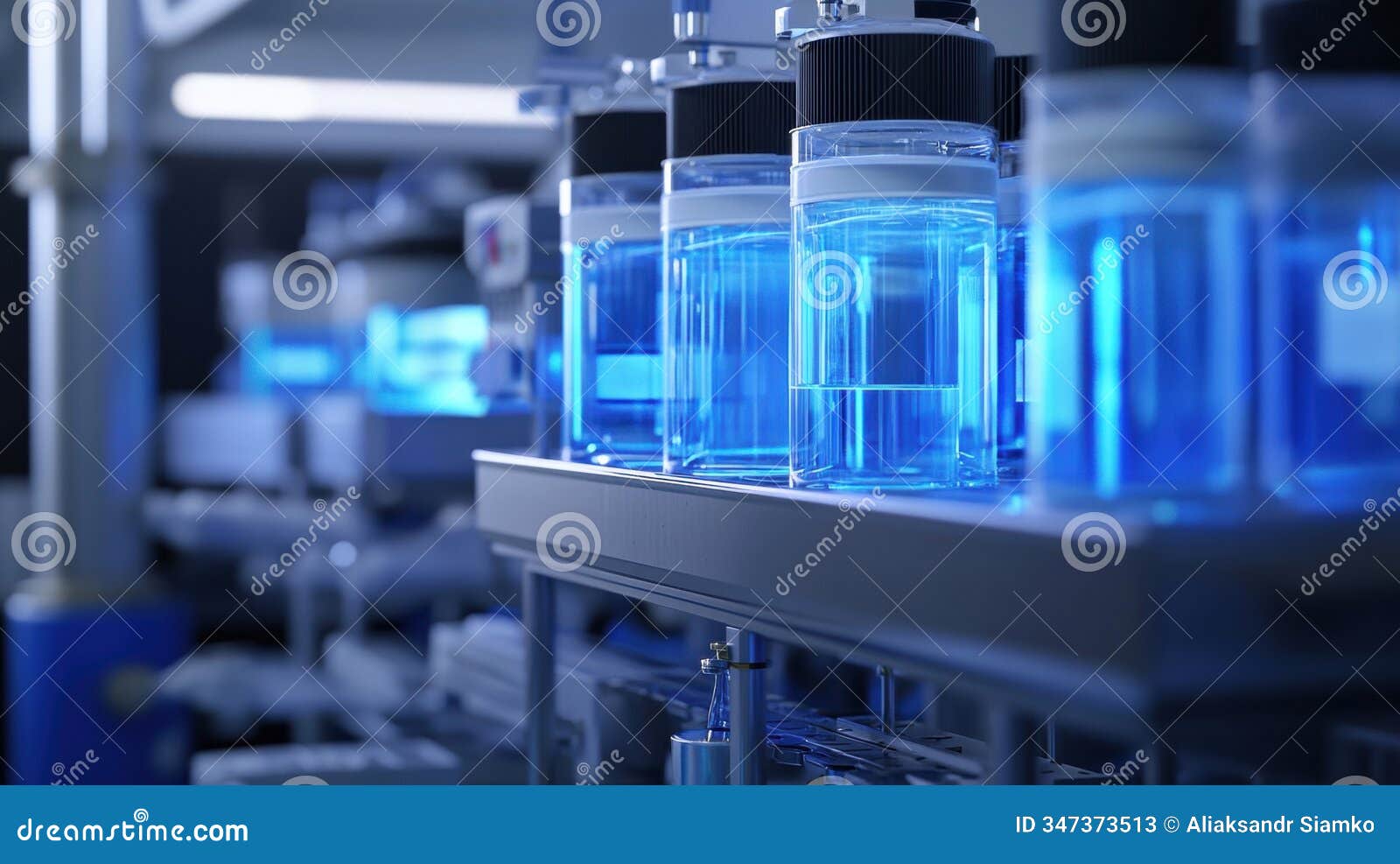 UV Sterilization Visualized within Water Purification System Setup ...
