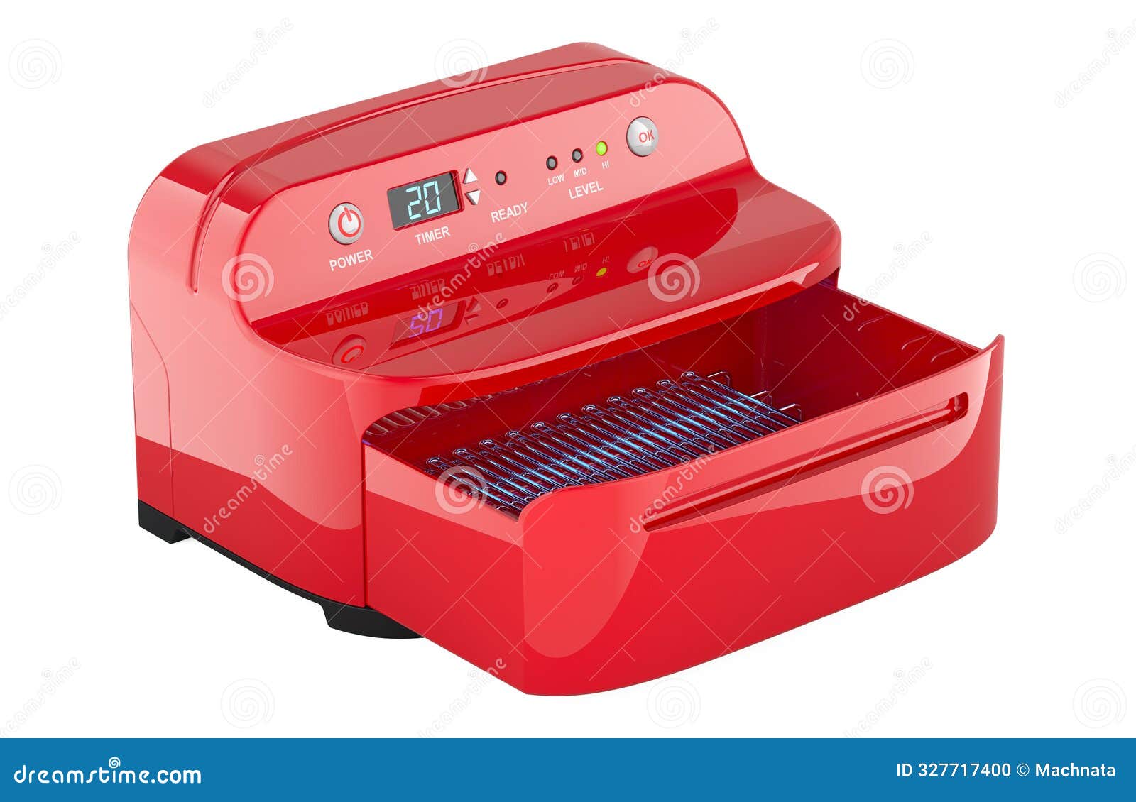 UV Sterilizer Disinfection Box, Red Color. 3D Rendering Stock ...