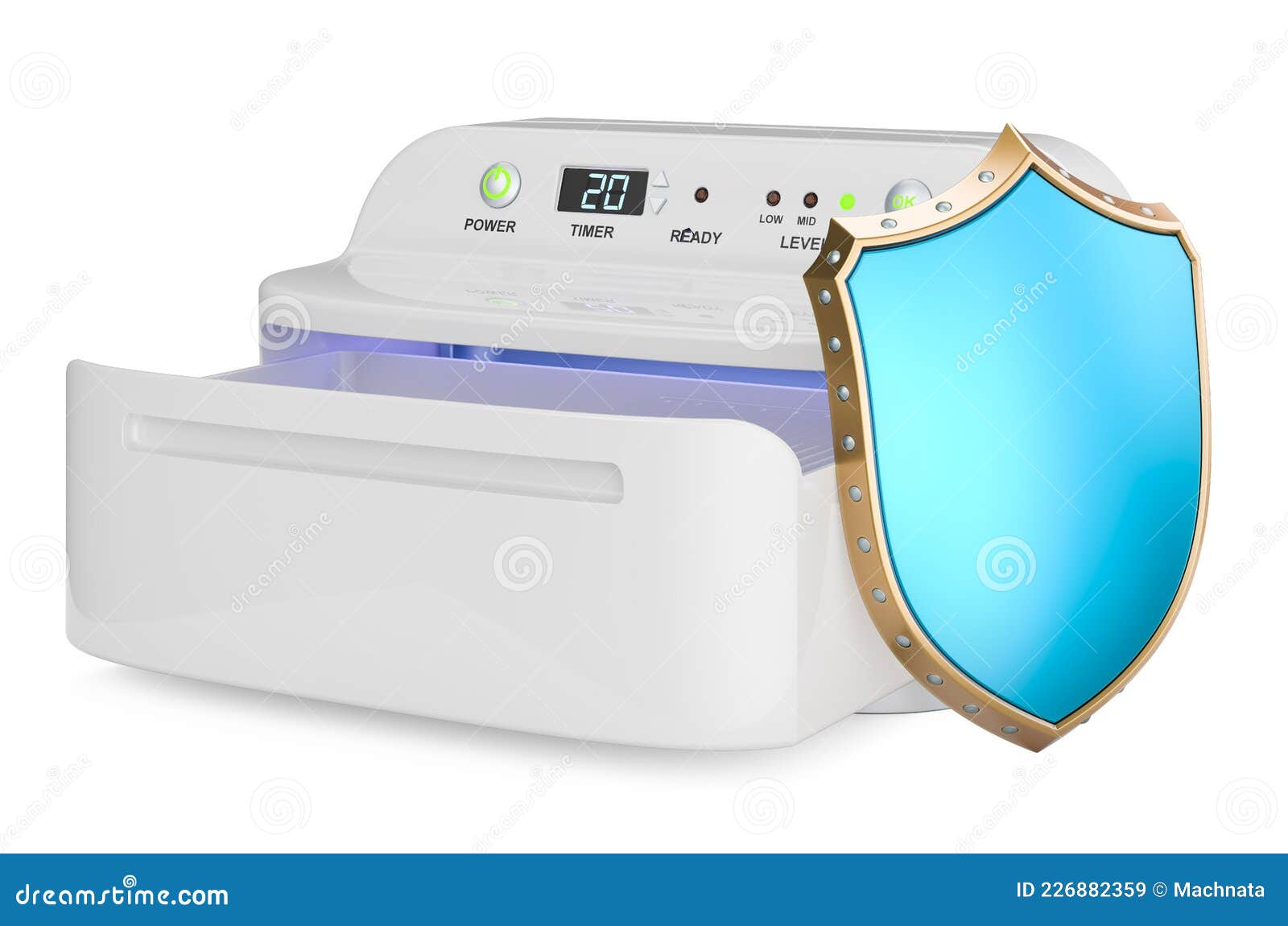 UV-C Sterilizer And Disinfection Stamp. Sanitation Device Information ...