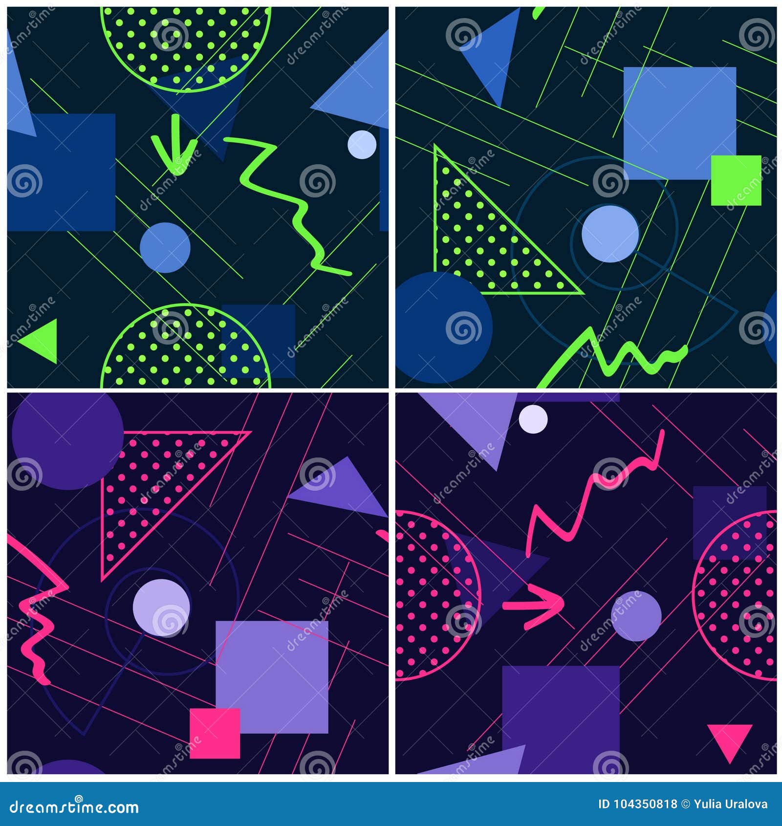 UV Ultra Violet Luminous Neon Light Effect Pattern. Vector Illustration ...