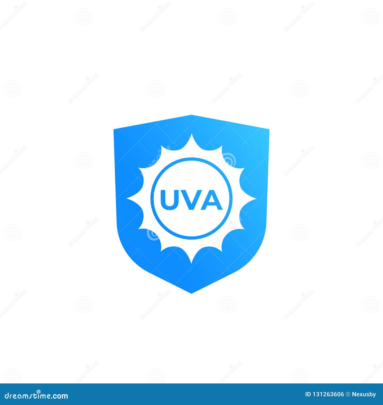 UVA protection vector icon stock vector. Illustration of vector - 131263606