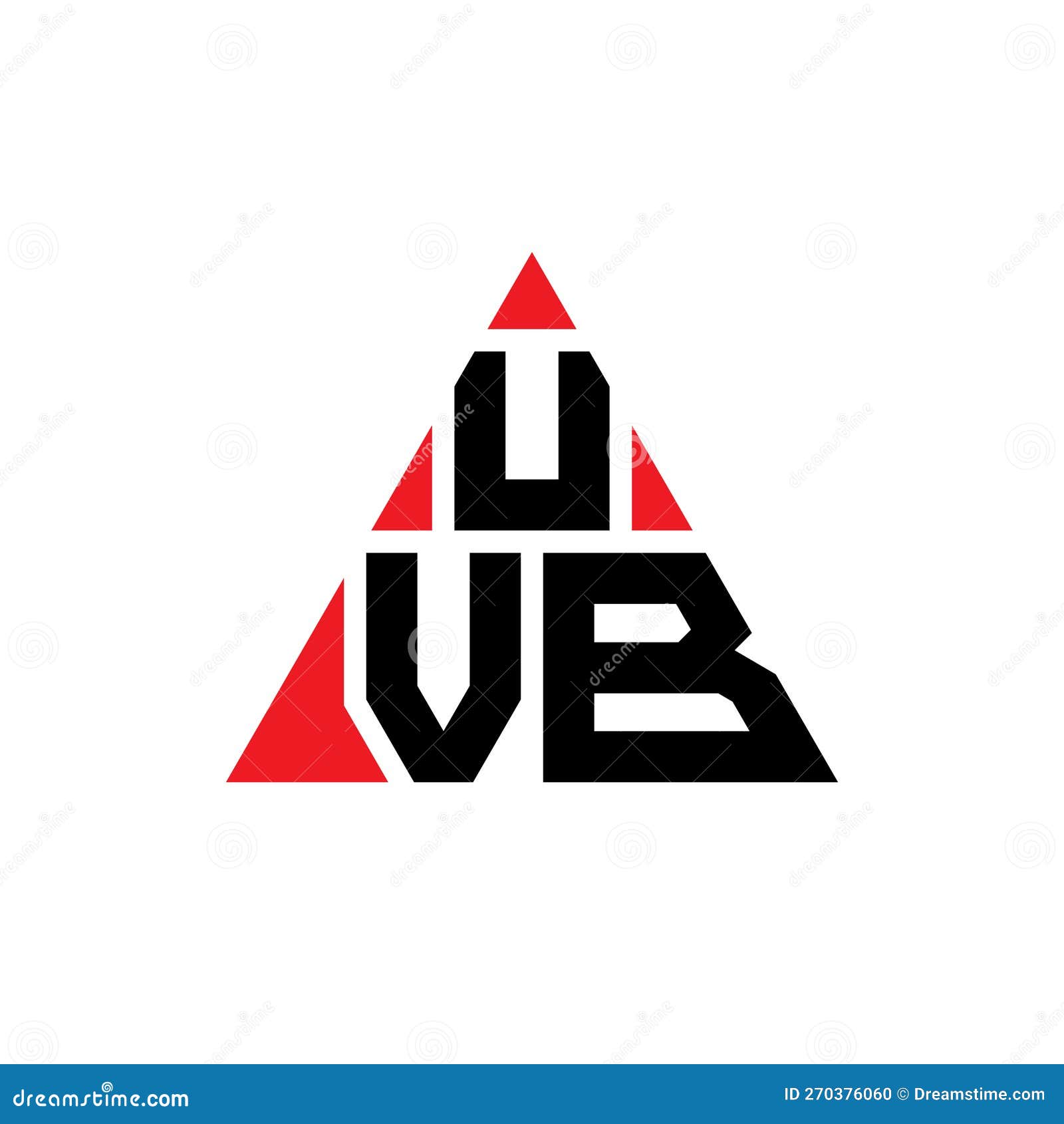 UVB Triangle Letter Logo Design with Triangle Shape. UVB Triangle Logo ...
