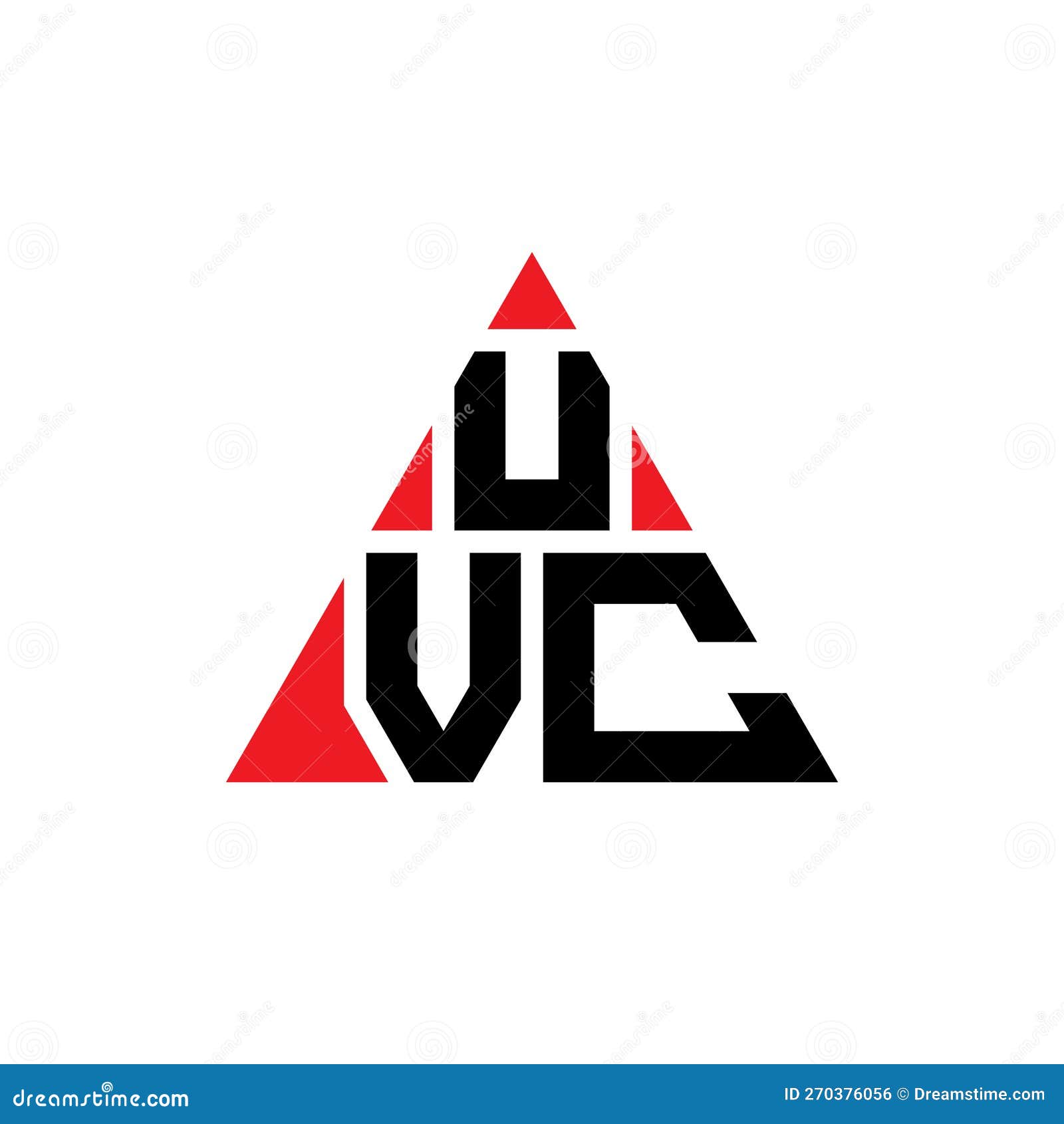 UVC Triangle Letter Logo Design with Triangle Shape. UVC Triangle Logo ...