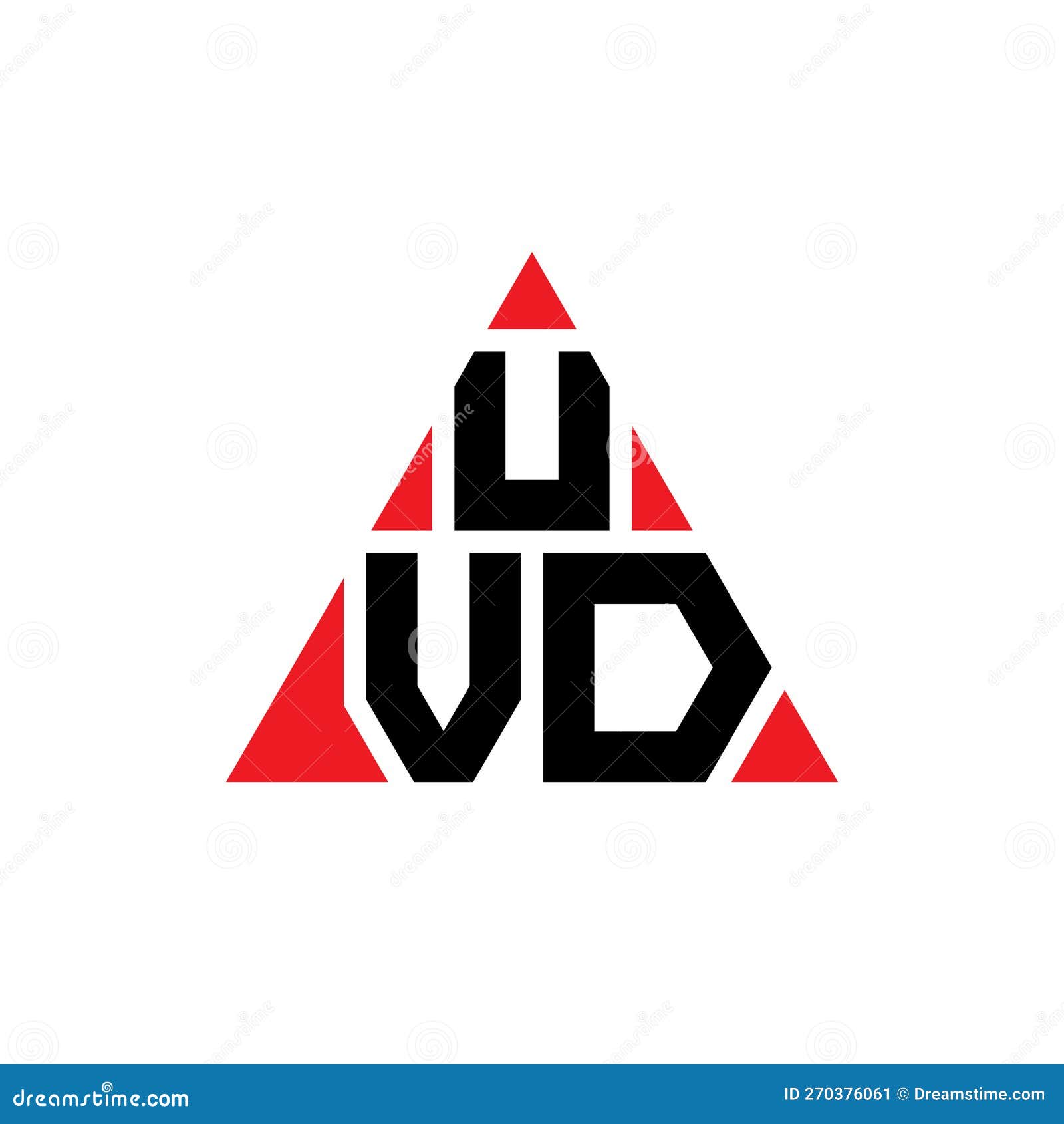 UVD Triangle Letter Logo Design with Triangle Shape. UVD Triangle Logo ...