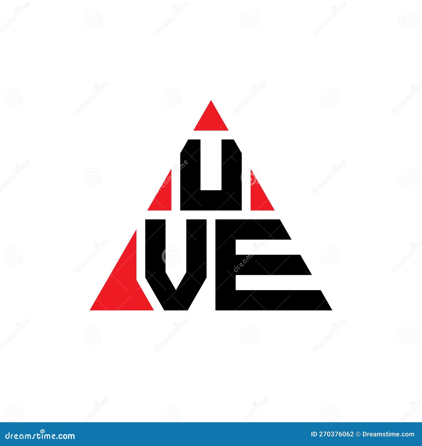 UVE Triangle Letter Logo Design with Triangle Shape. UVE Triangle Logo ...