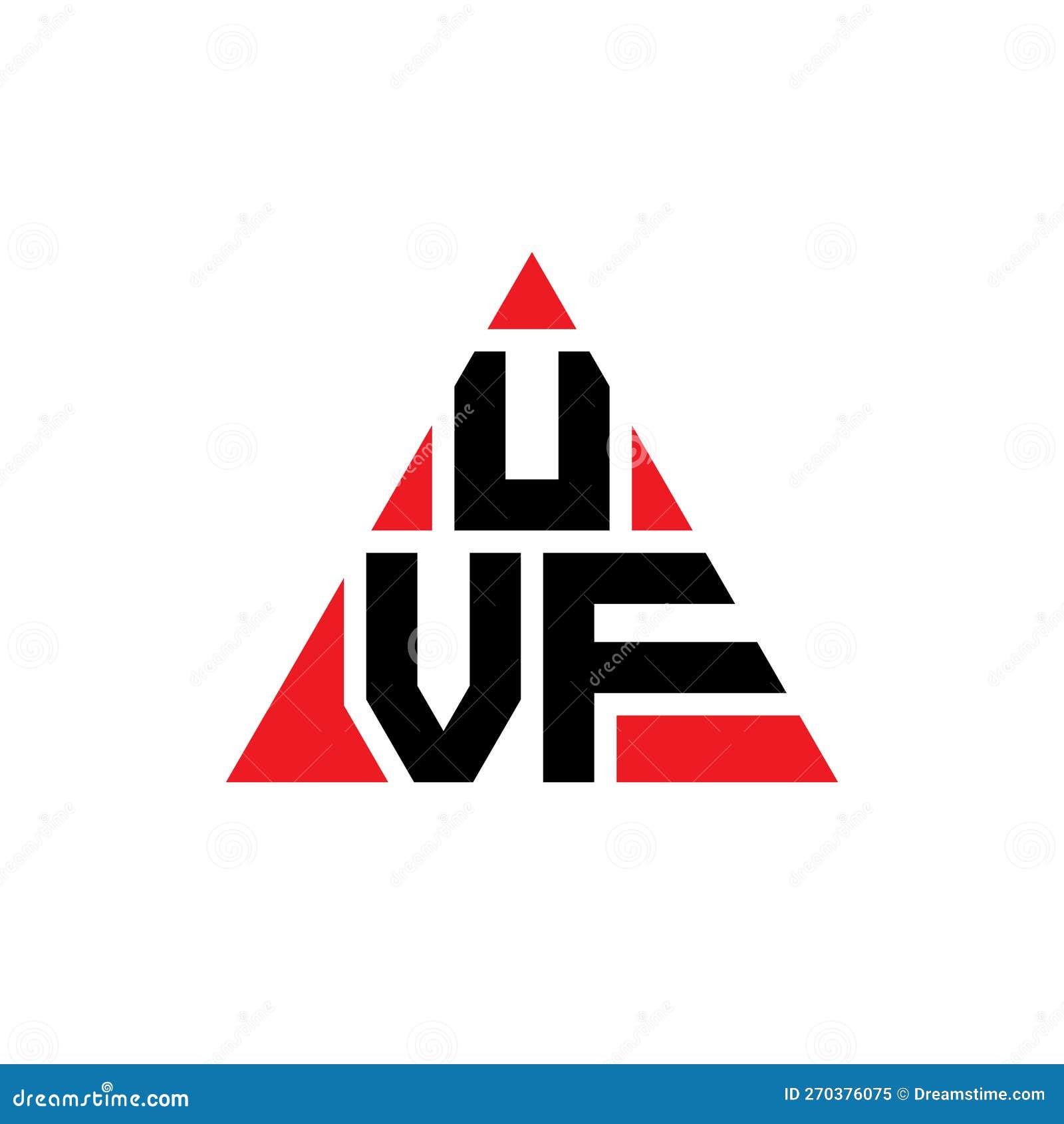 UVF Triangle Letter Logo Design with Triangle Shape. UVF Triangle Logo ...