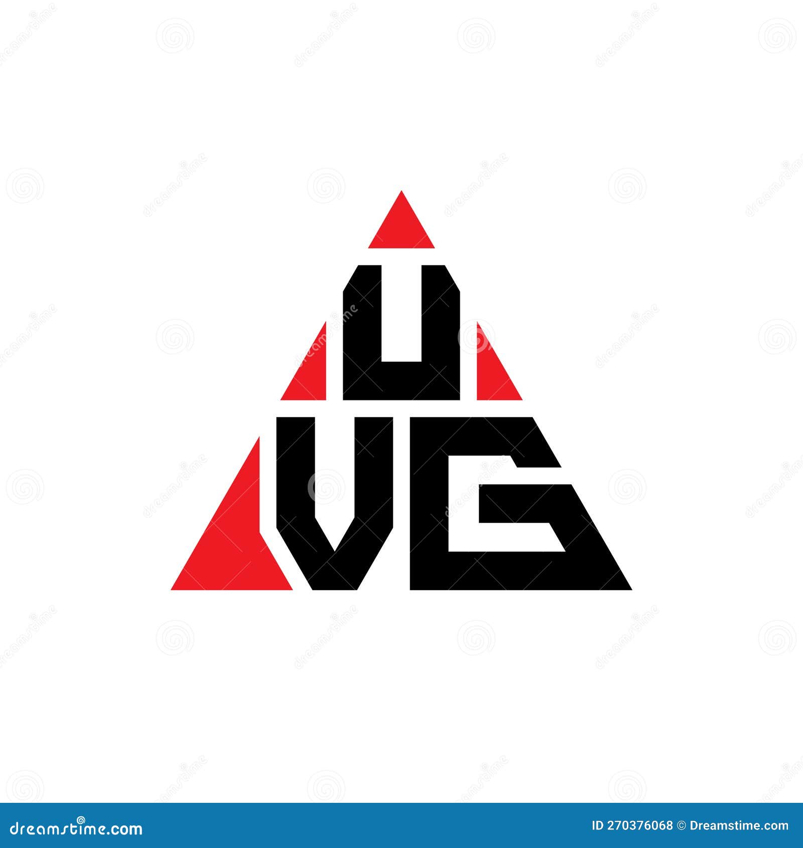 UVG Triangle Letter Logo Design with Triangle Shape. UVG Triangle Logo ...
