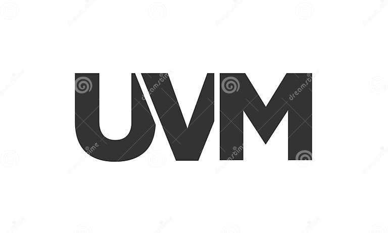 UVM Logo Design Template with Strong and Modern Bold Text. Initial ...