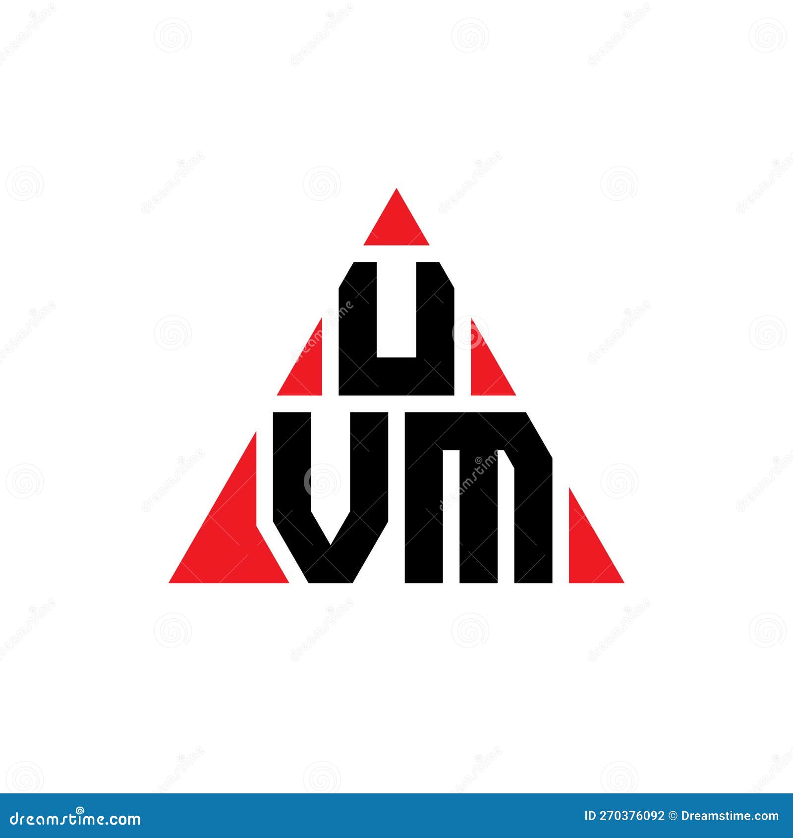 UVM Triangle Letter Logo Design with Triangle Shape. UVM Triangle Logo ...