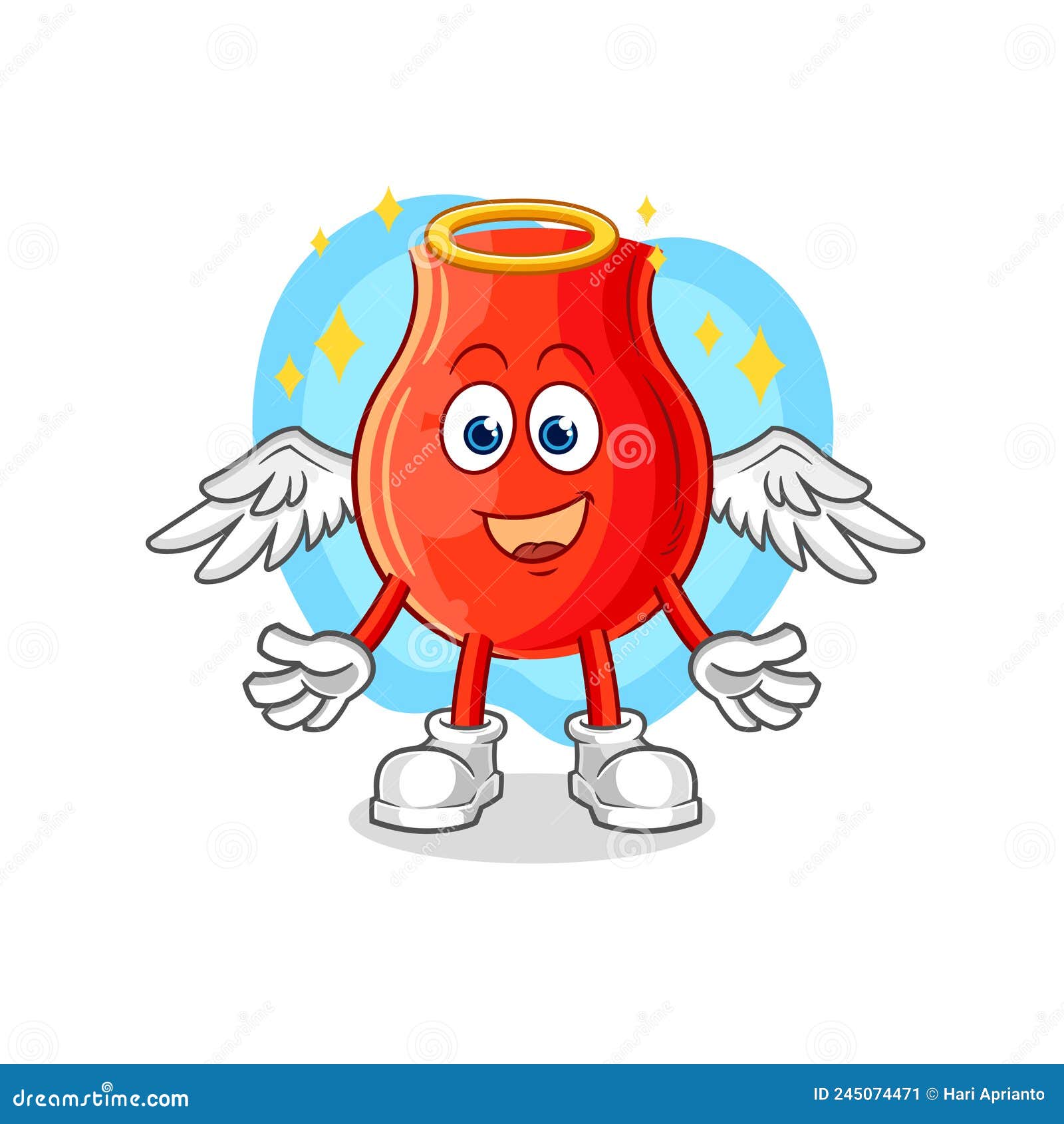 Uvula Angel with Wings Vector. Cartoon Character Stock Vector ...