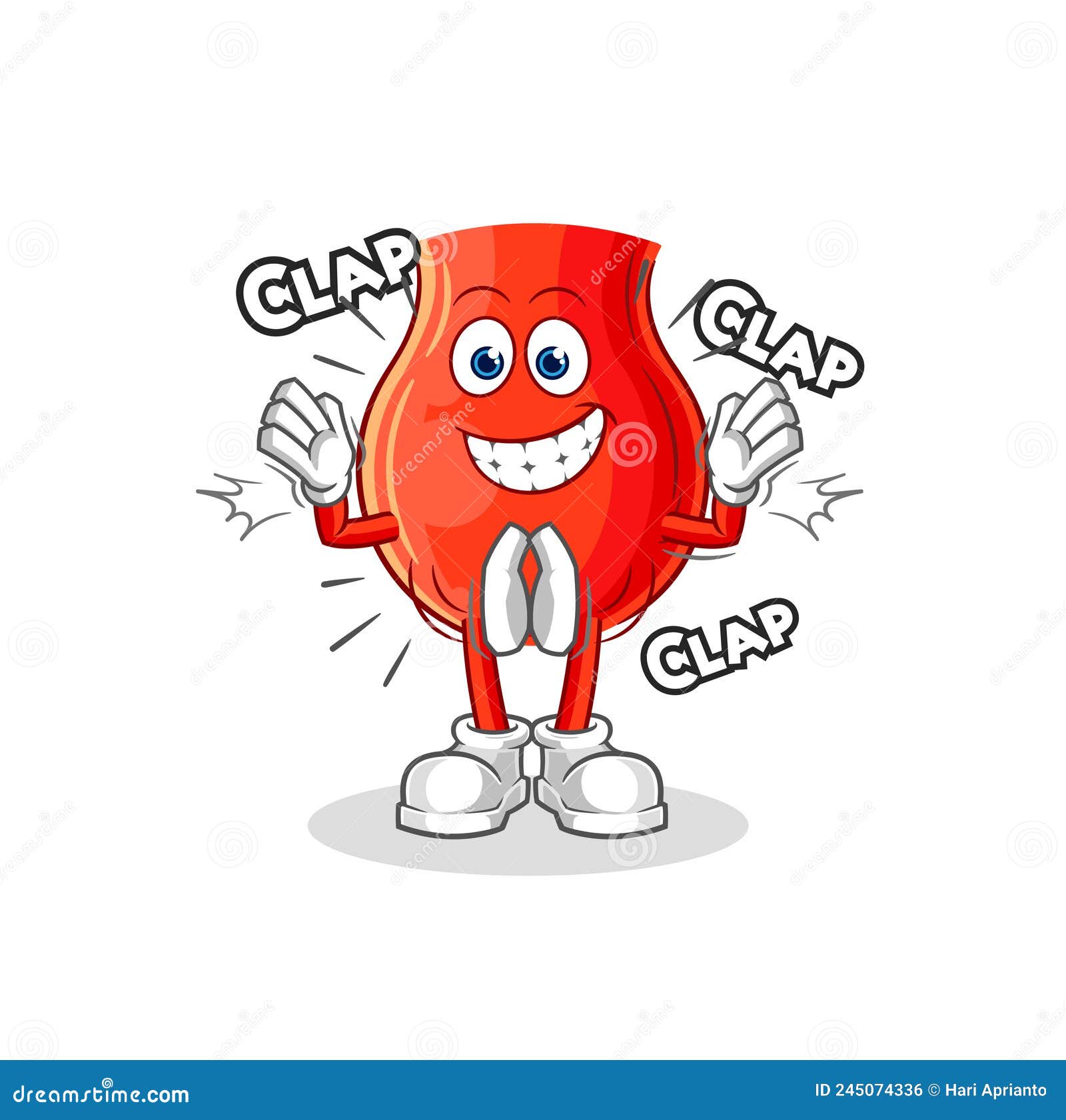 Uvula Applause Illustration. Character Vector Stock Vector ...