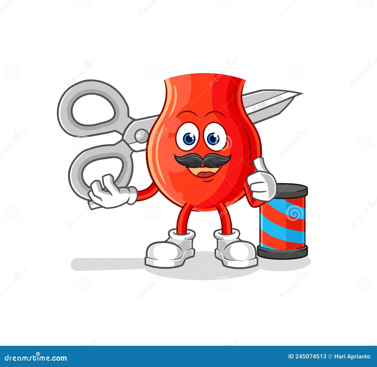 Uvula Barber Cartoon. Cartoon Mascot Vector Stock Illustration ...
