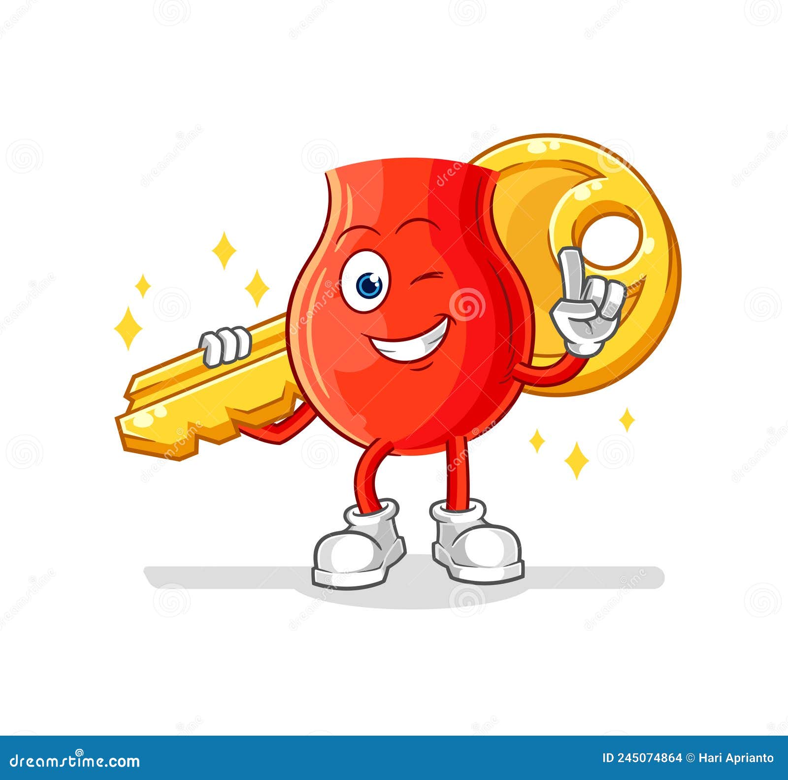 Uvula Carry the Key Mascot. Cartoon Vector Stock Vector - Illustration ...
