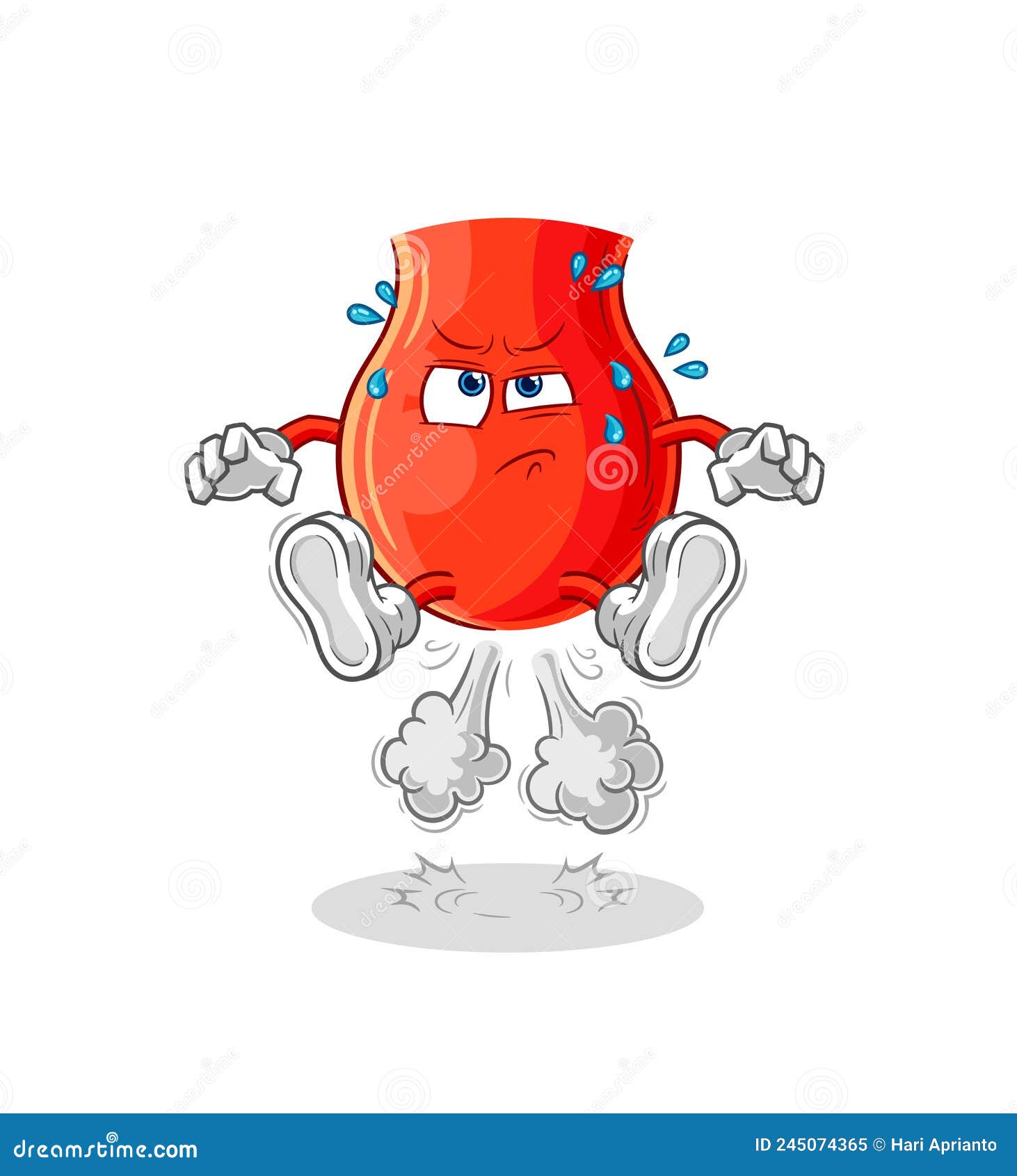 Uvula Jumping Illustration. Character Vector Stock Vector ...