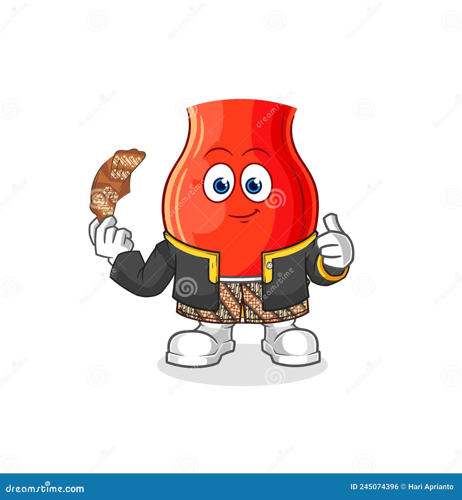 Uvula Javanese Character. Cartoon Mascot Vector Stock Vector ...