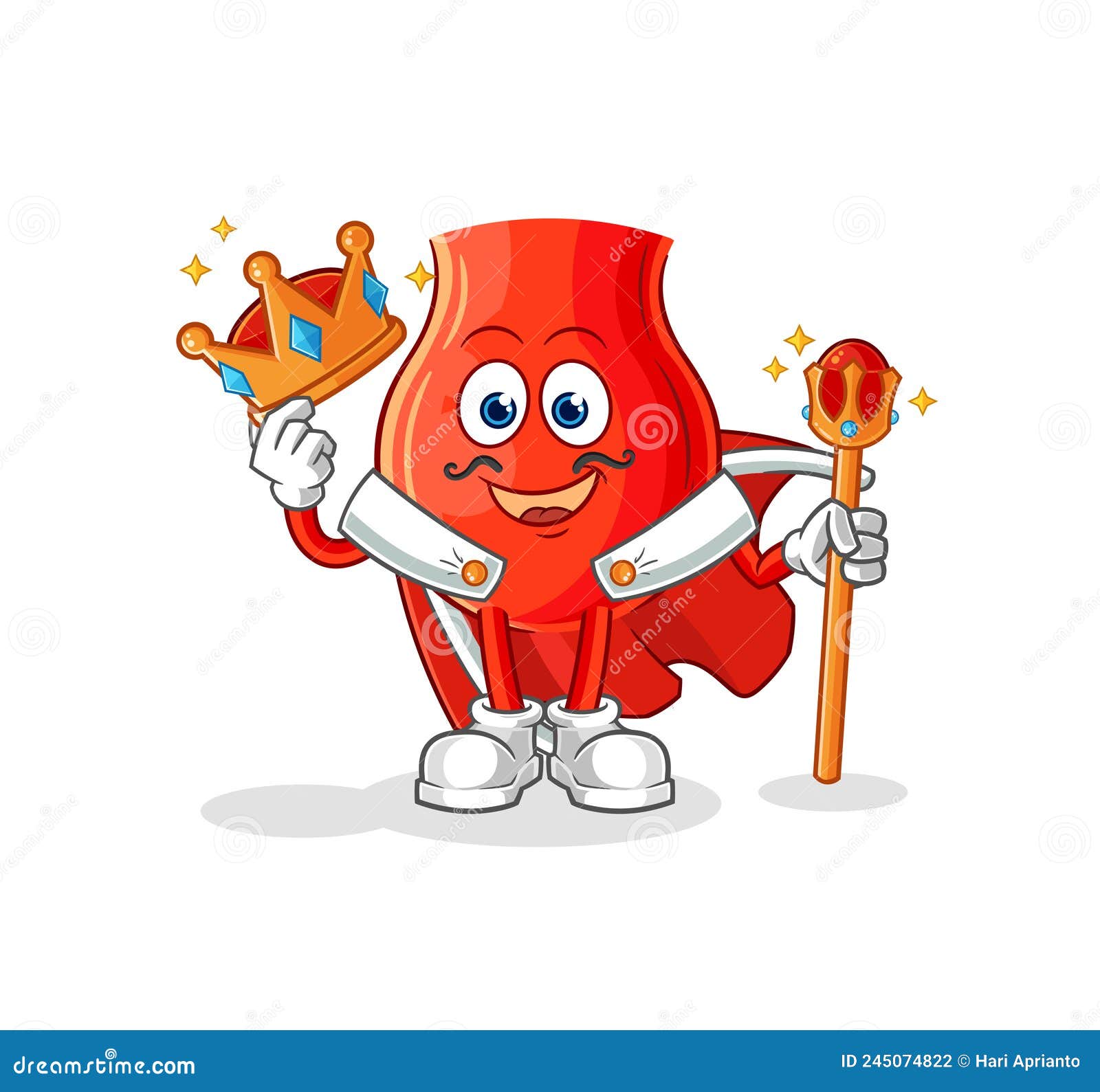 Uvula King Vector. Cartoon Character Stock Vector - Illustration of ...