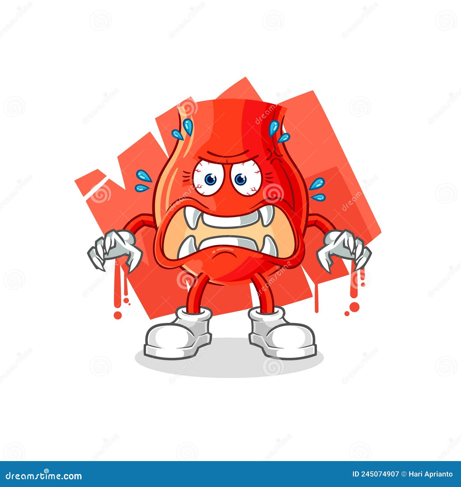 Uvula Monster Vector. Cartoon Character Stock Vector - Illustration of ...