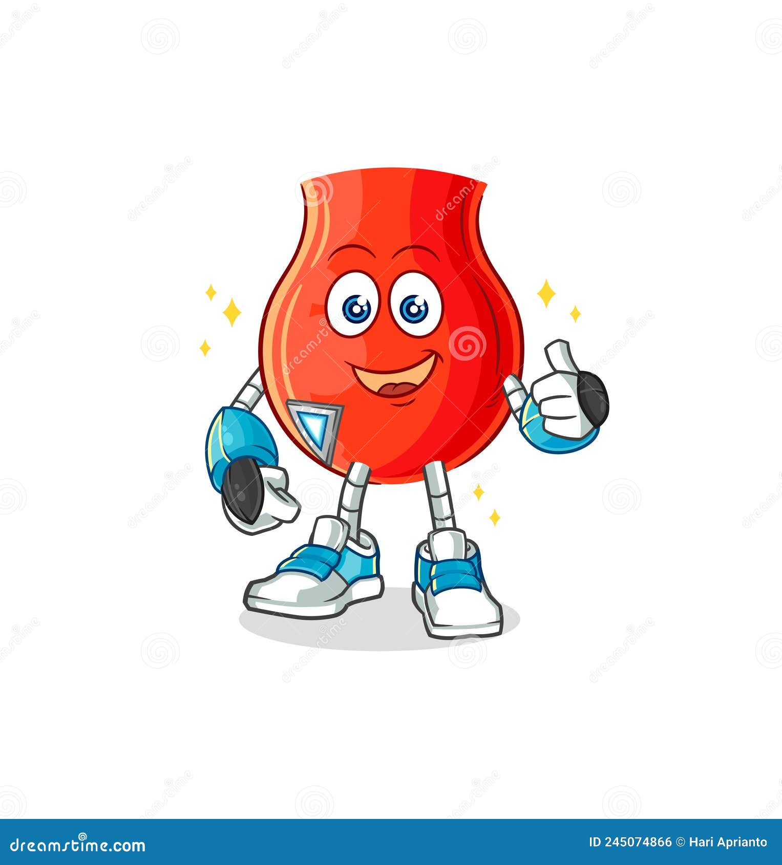 Uvula Robot Character. Cartoon Mascot Vector Stock Vector ...