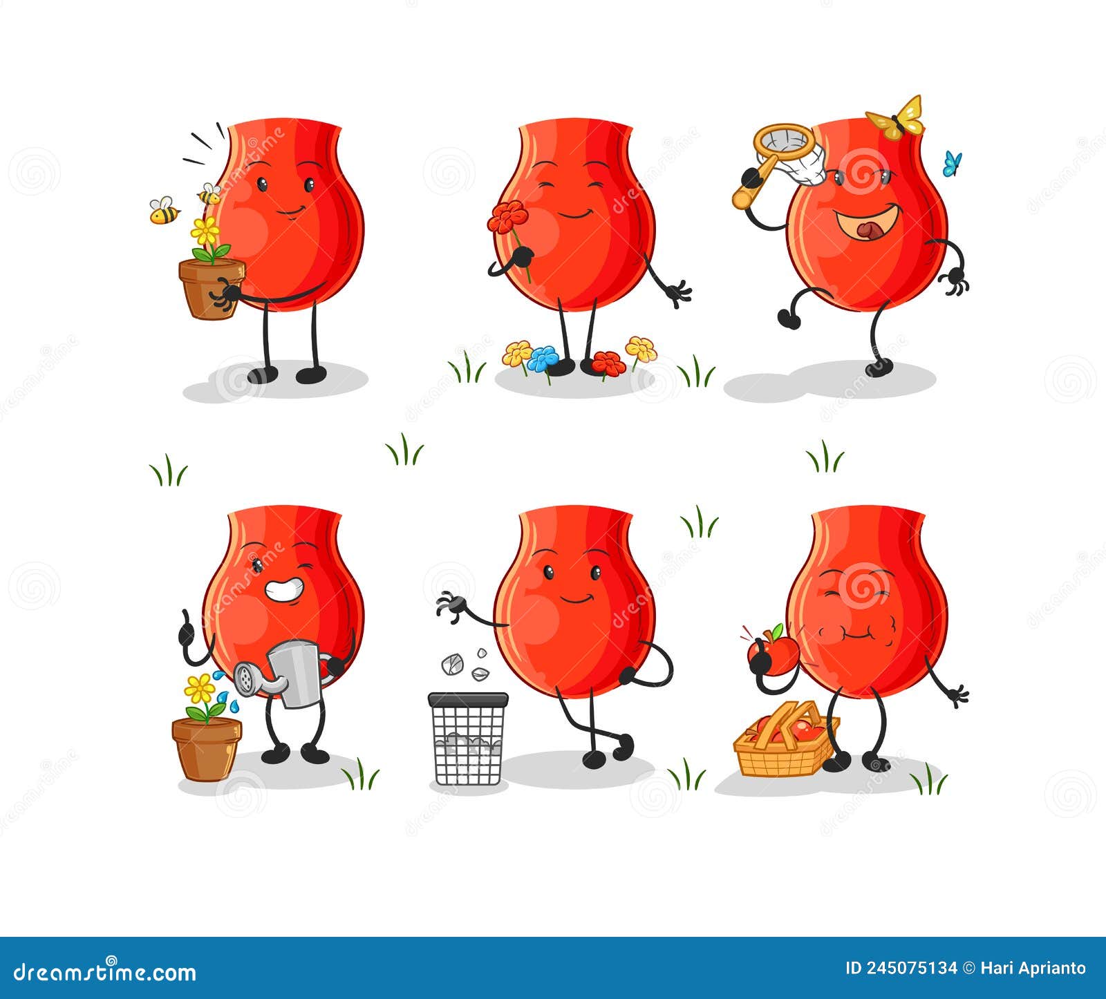 Uvula Save the Earth Group. Cartoon Mascot Stock Vector - Illustration ...