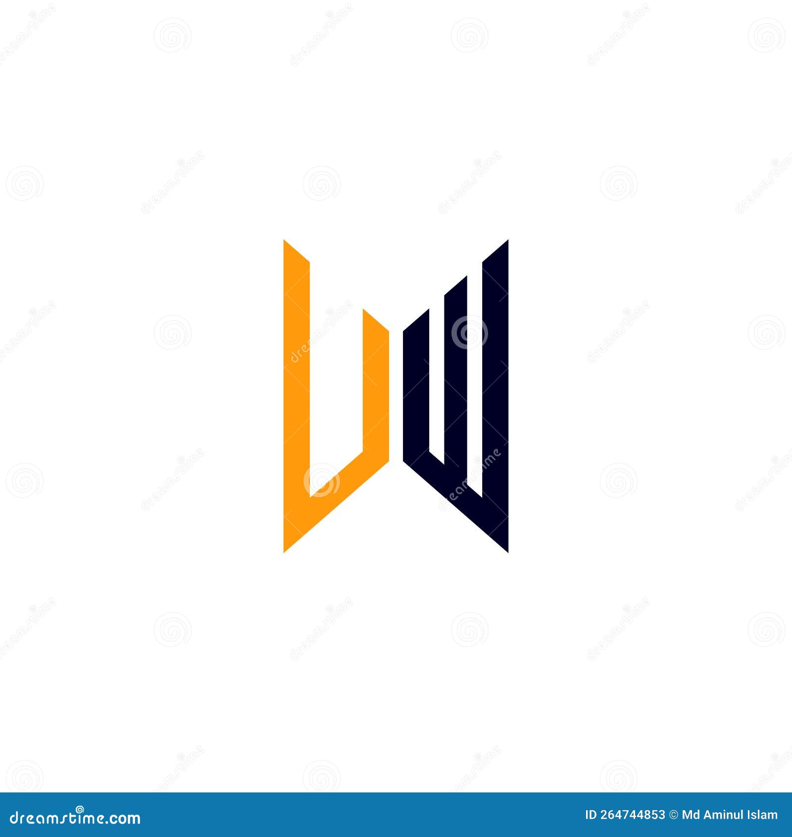 UW Letter Logo Creative Design with Vector Graphic, Stock Vector ...