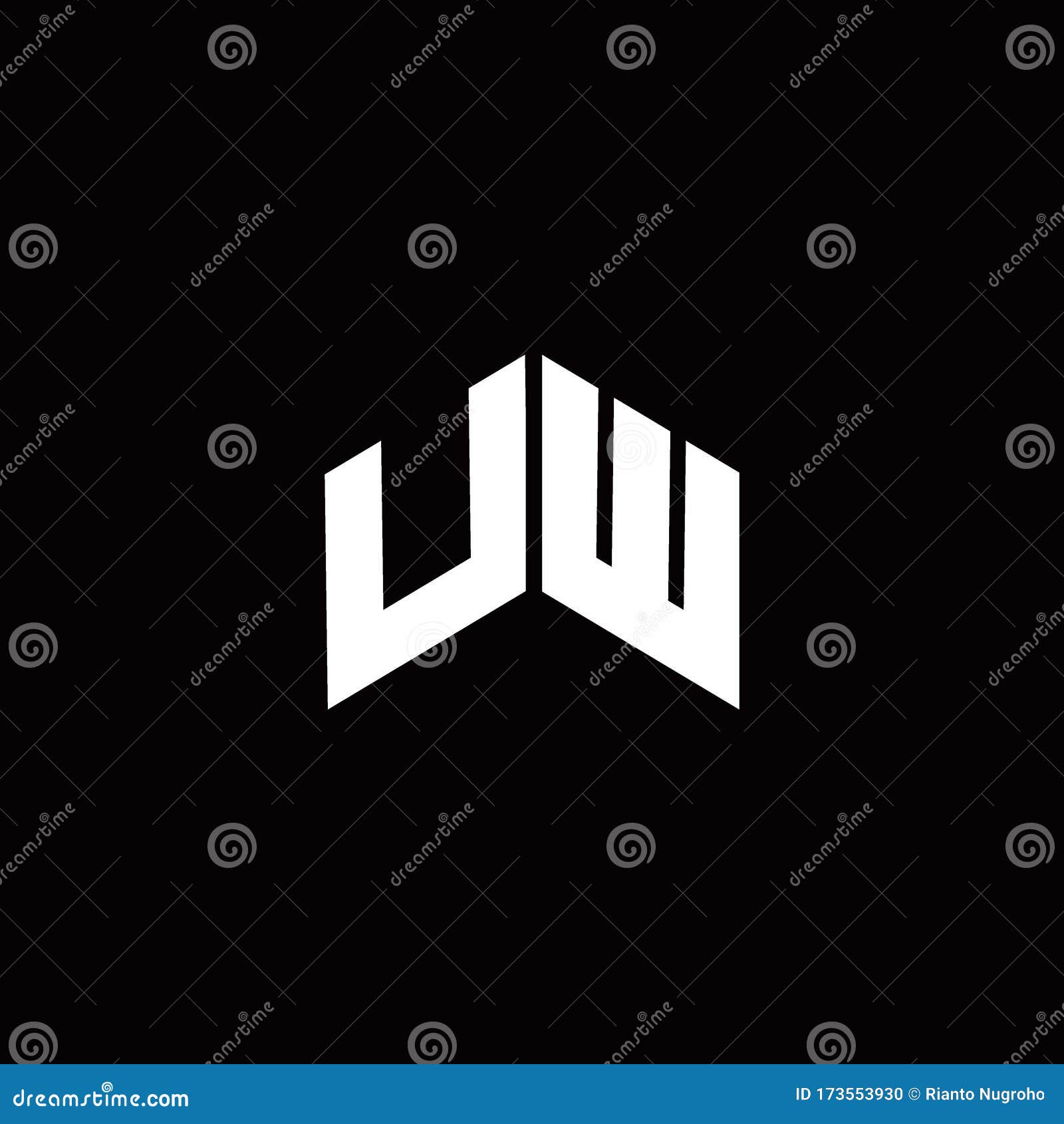 UW Logo Monogram Modern Design Template Stock Vector - Illustration of ...