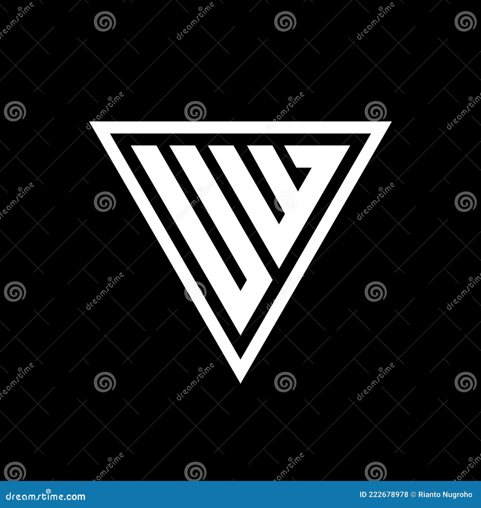 UW Logo Monogram with Triangle Shape Designs Template Stock Vector ...
