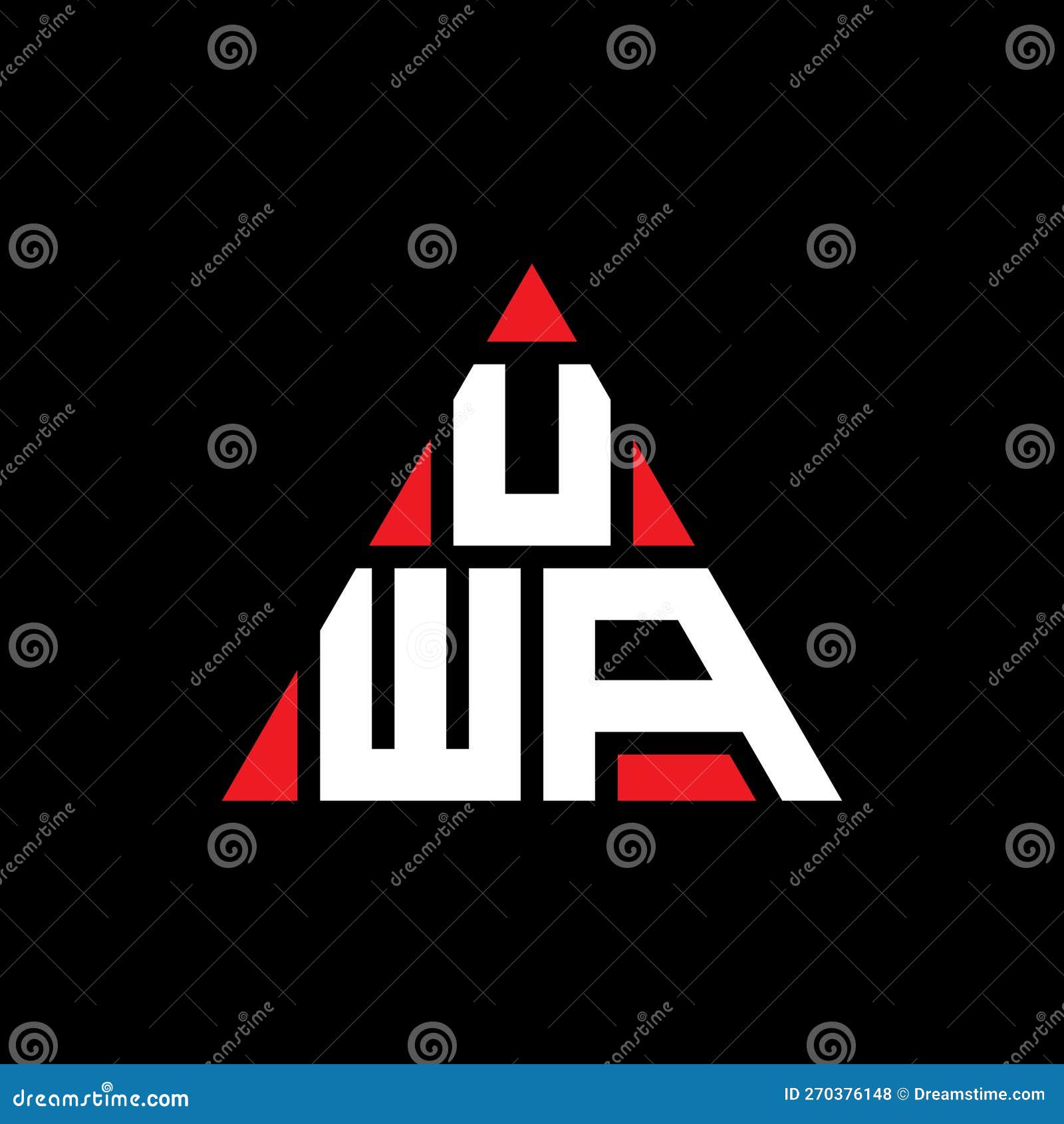 UWA Triangle Letter Logo Design with Triangle Shape. UWA Triangle Logo ...