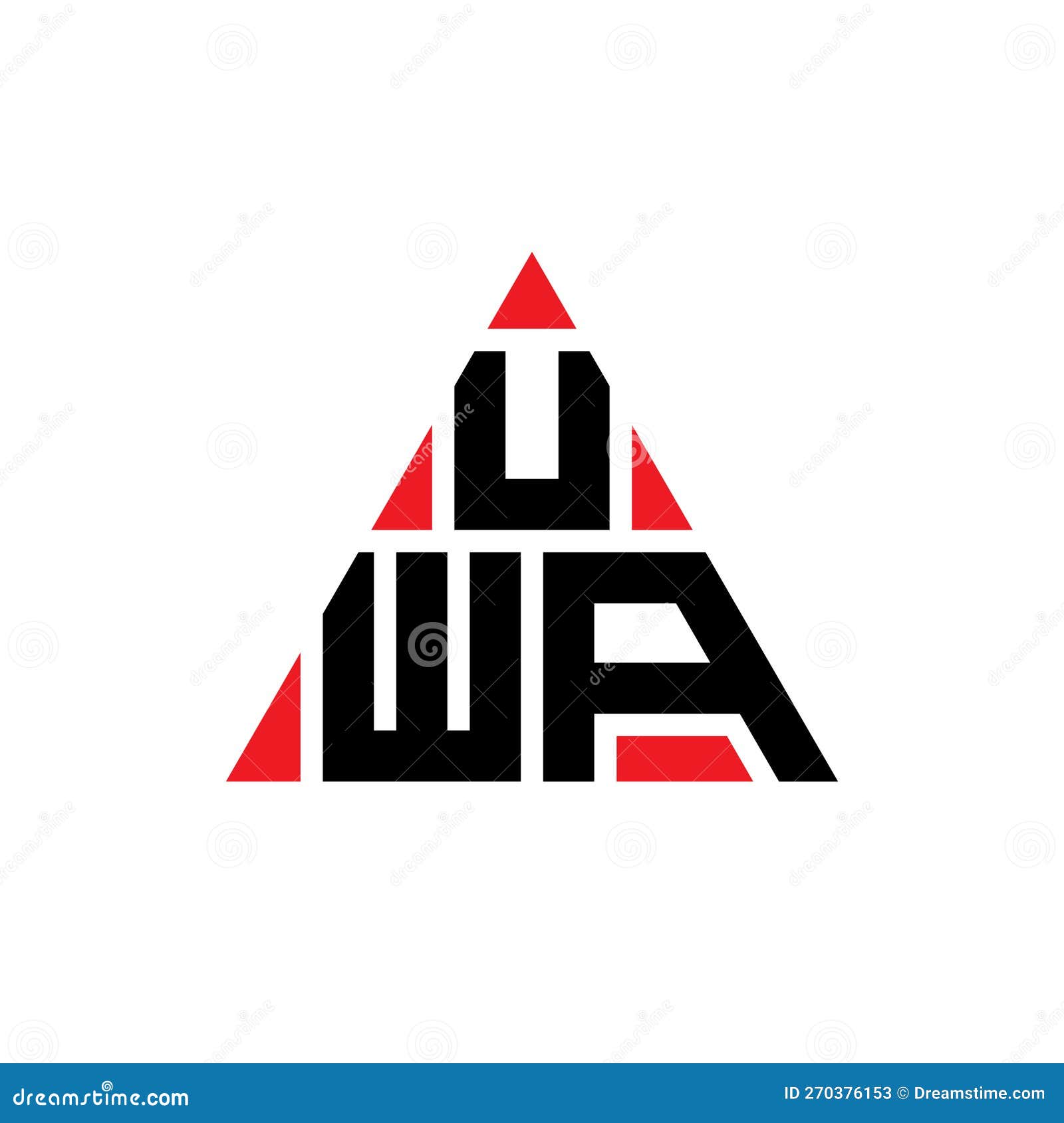 UWA Triangle Letter Logo Design with Triangle Shape. UWA Triangle Logo ...