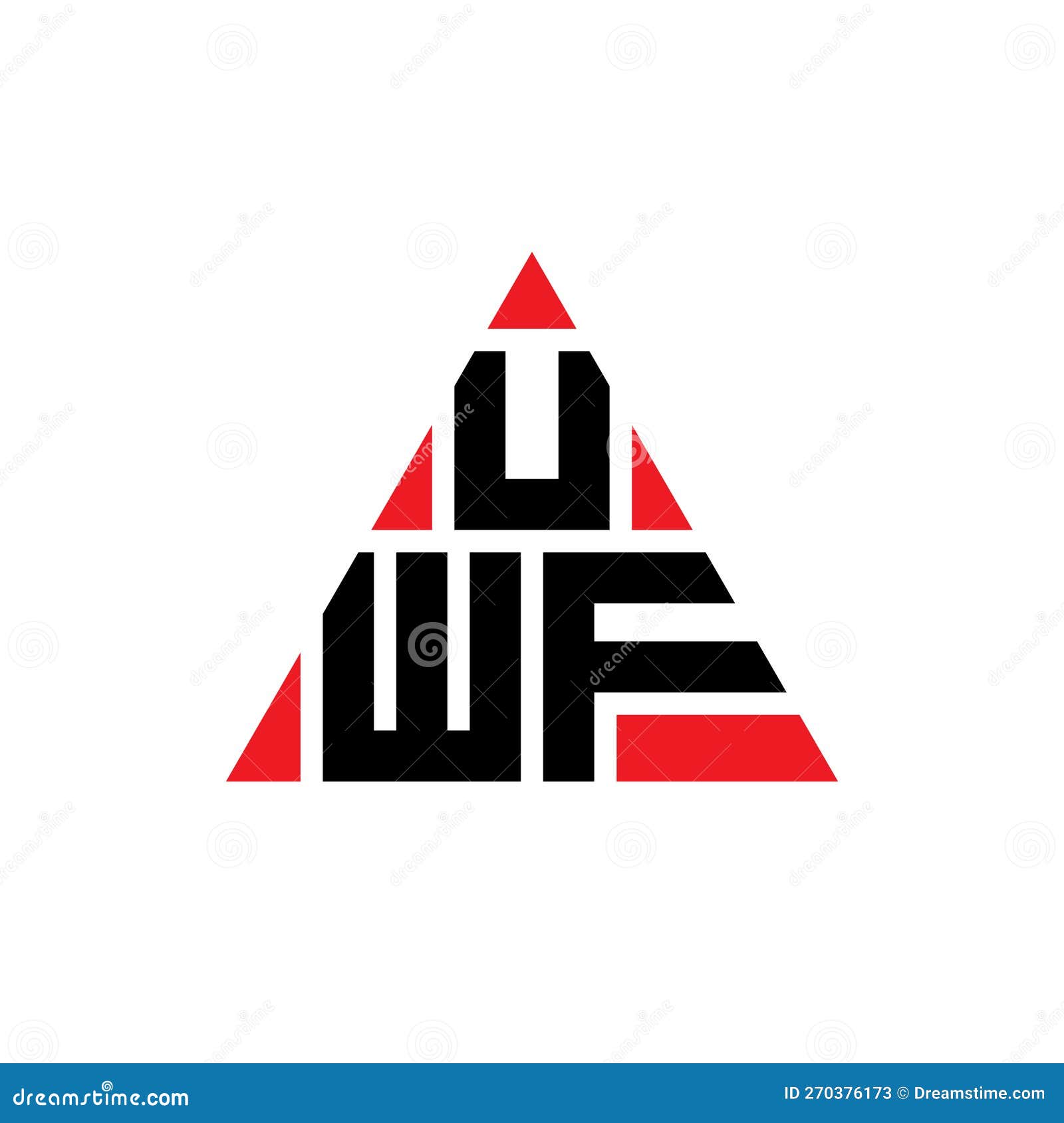 UWF Triangle Letter Logo Design with Triangle Shape. UWF Triangle Logo ...
