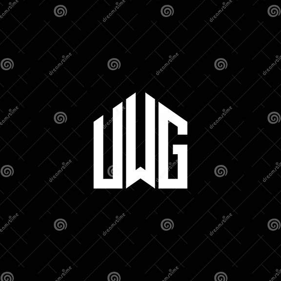 UWG Letter Logo Design on BLACK Background. UWG Creative Initials ...