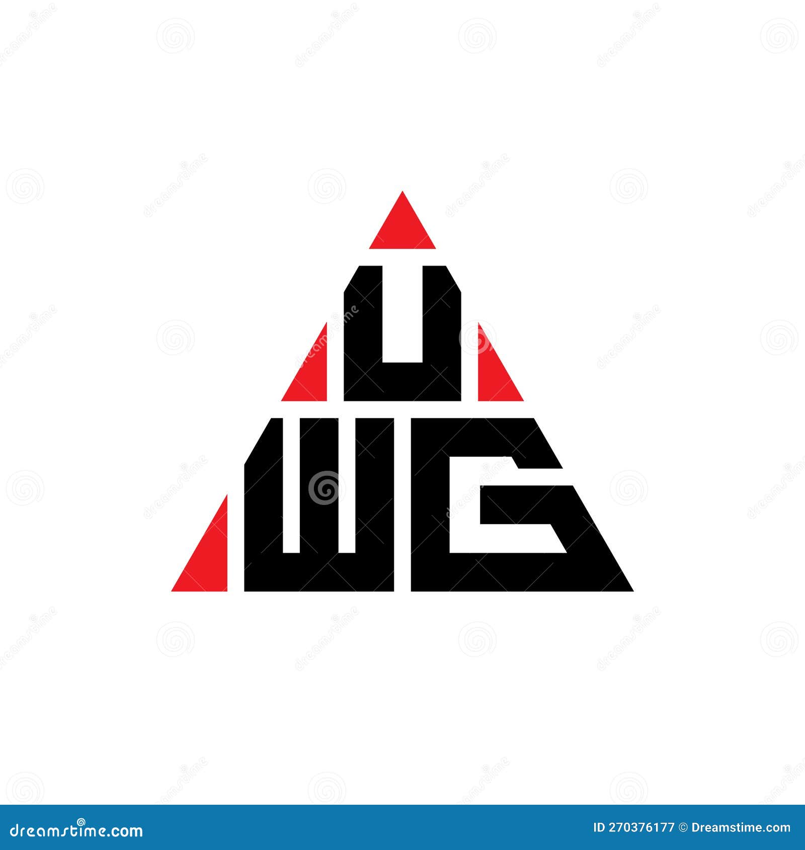 UWG Triangle Letter Logo Design with Triangle Shape. UWG Triangle Logo ...